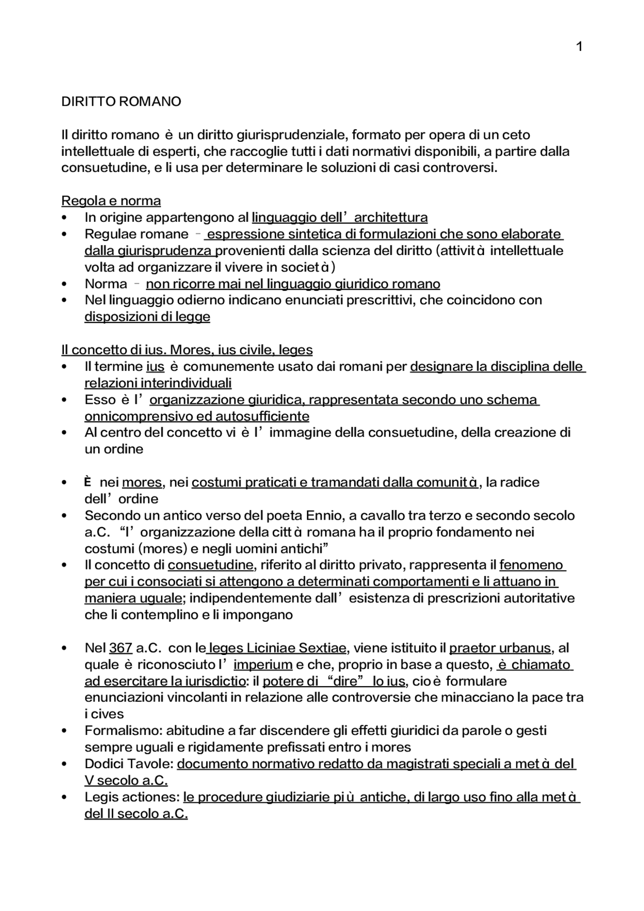 Riassunto Diritto Romano Docsity