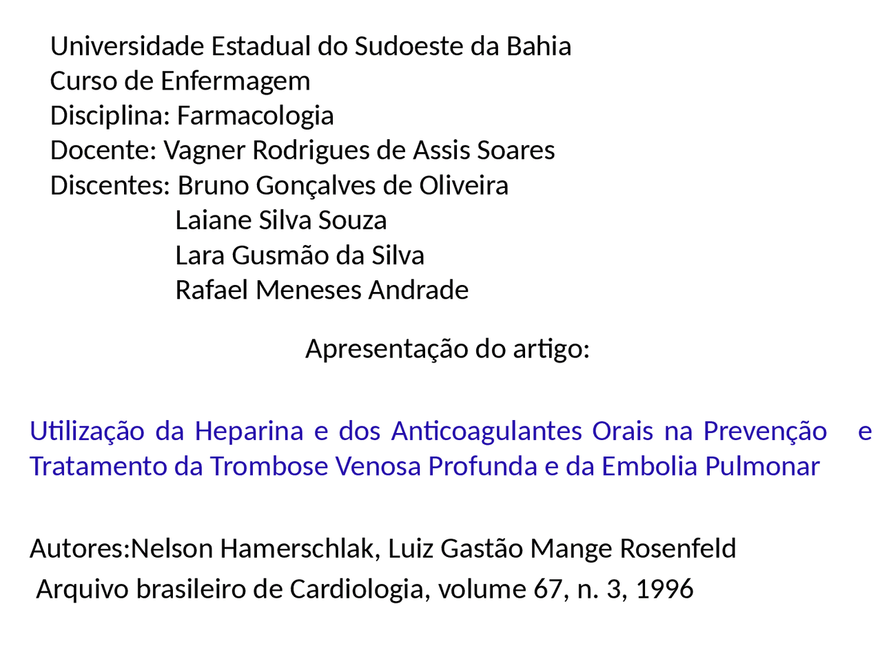 Anticoagulantes Farmacos Docsity