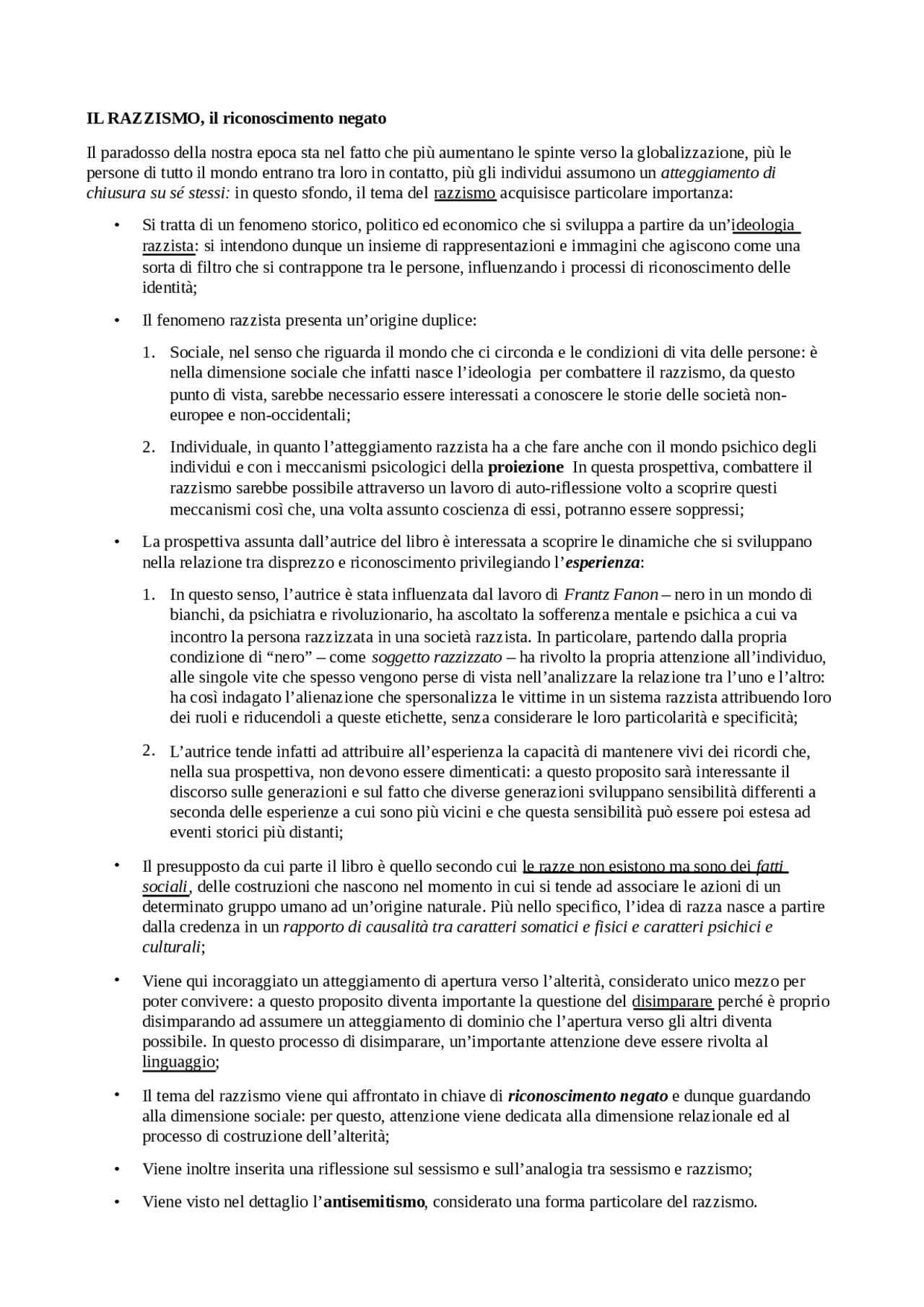 Il Razzismo Renate Siebert Docsity