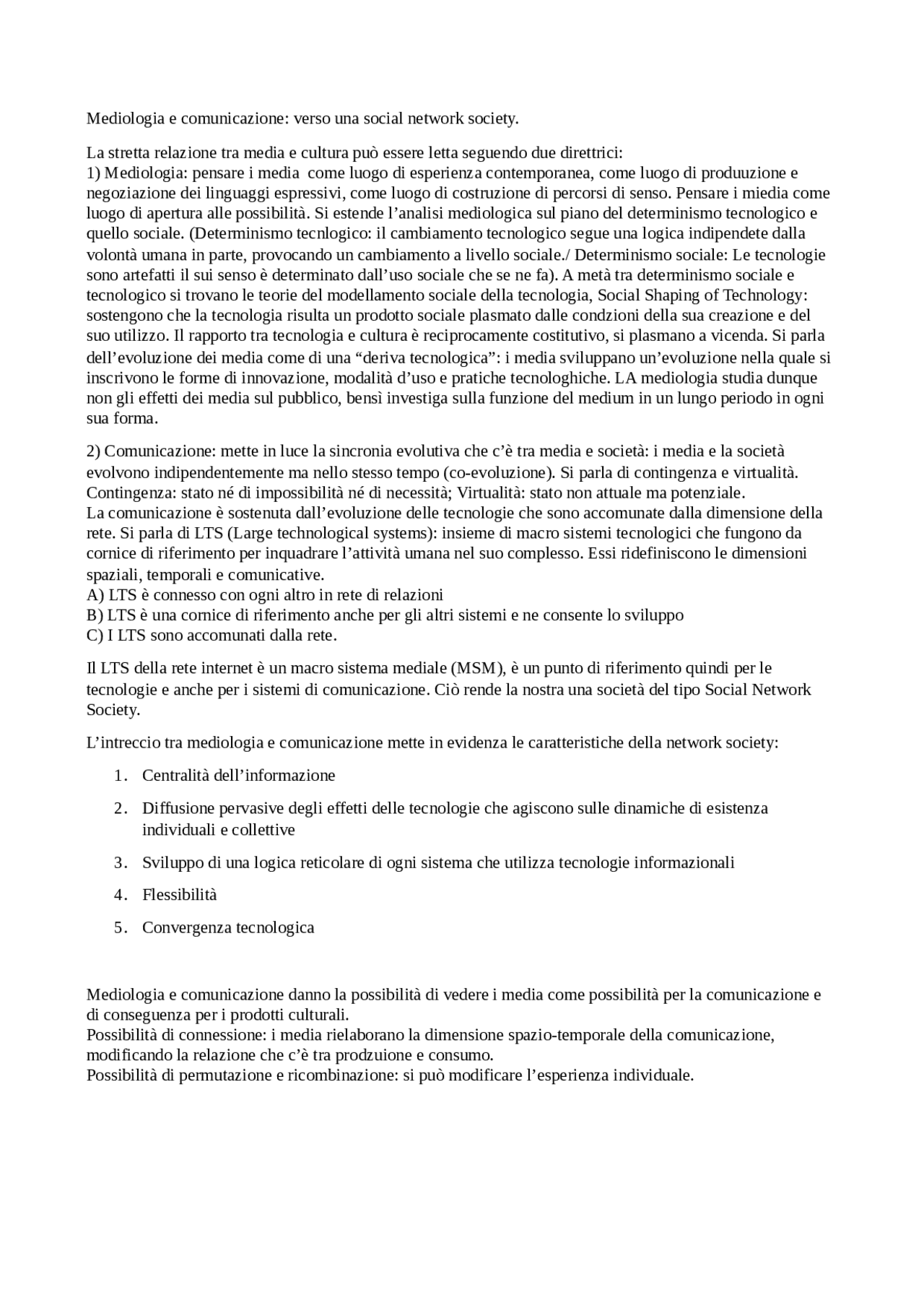 Riassunto Stati Di Connesione Docsity