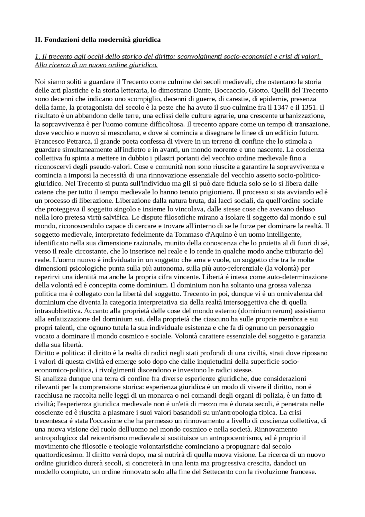Leuropa Del Diritto Paolo Grossi Docsity