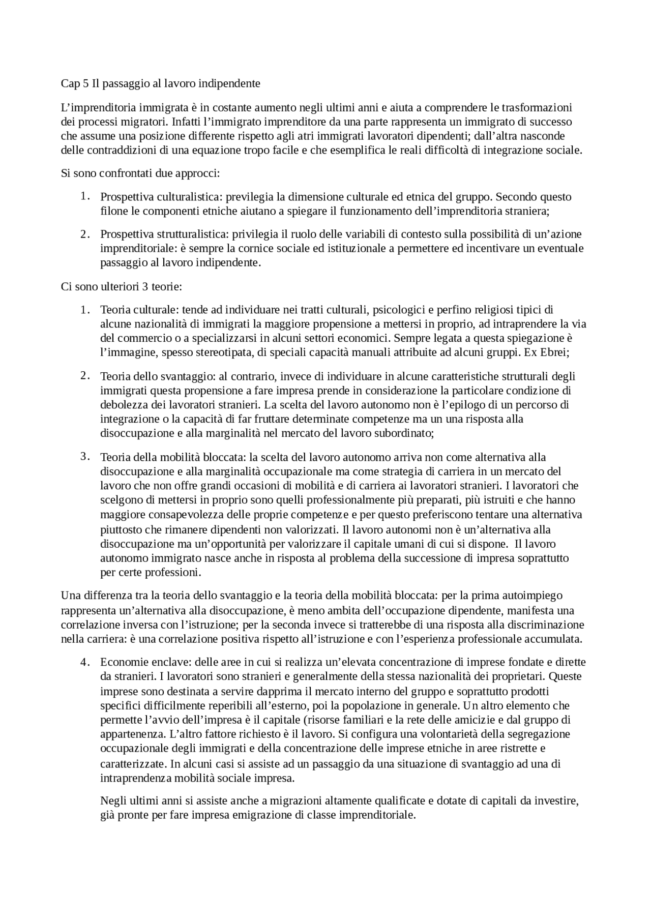 Ambrosini Sociologia Delle Migrazioni Cap 5 Docsity
