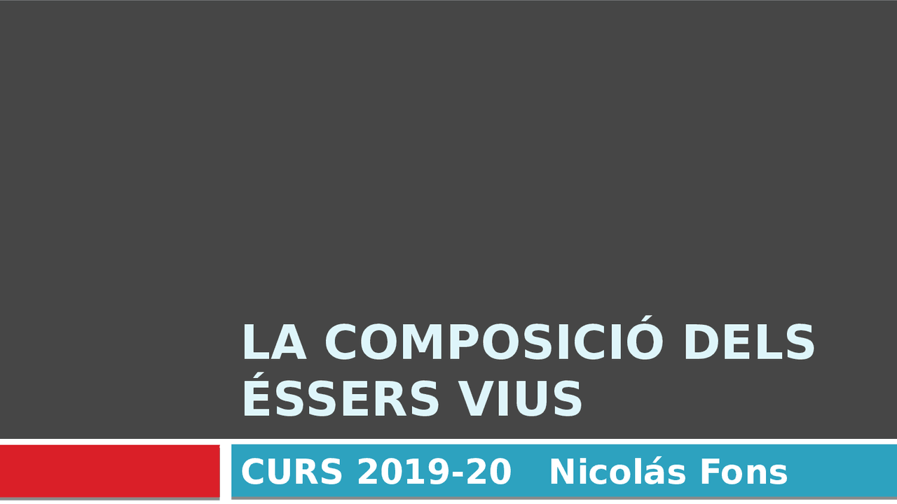 Ud1 La Composició Del Séssers Vius Docsity