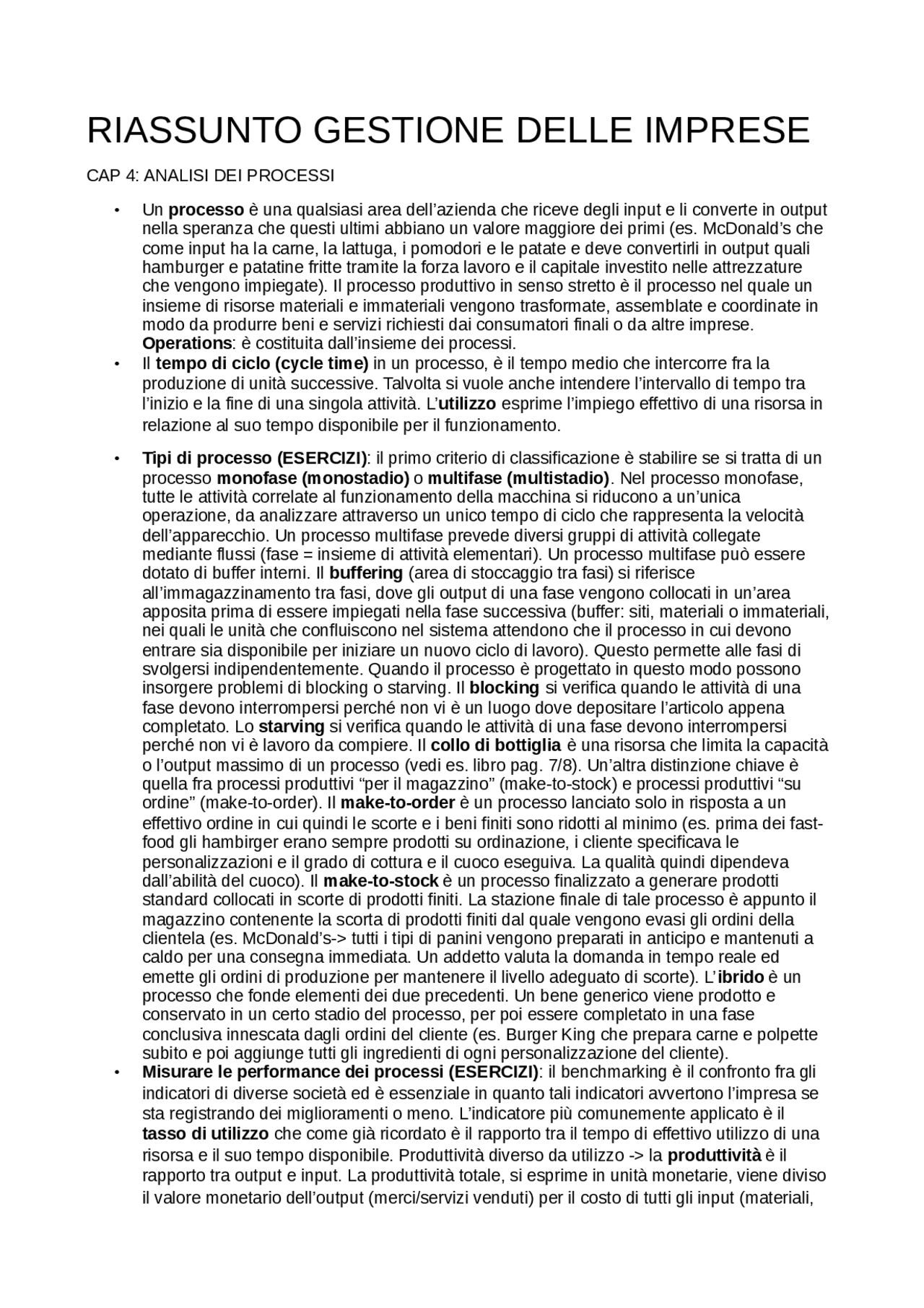Gestione Delle Imprese Docsity