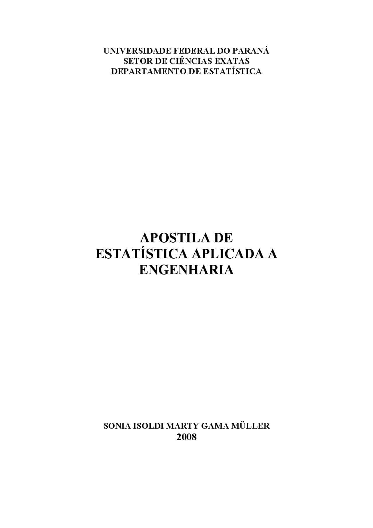 Estatistica Aplicada A Engenharias Docsity