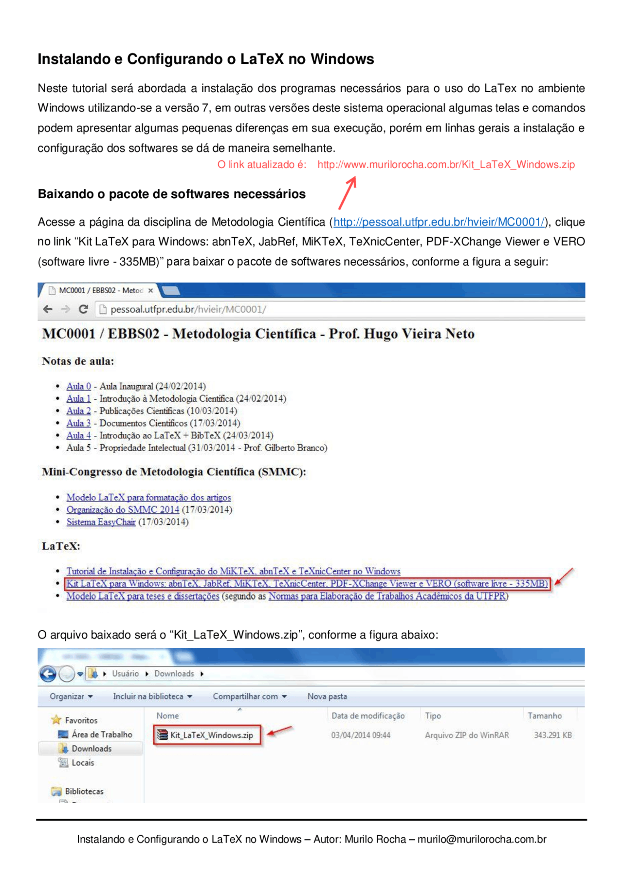 Tutorial Instalação Do Latex Em Win10 Docsity
