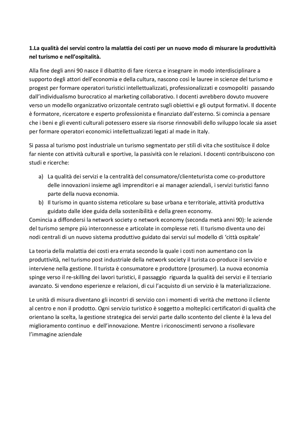 Risposte Esame Di Sociologia Del Turismo E Dello Sviluppo Locale Docsity