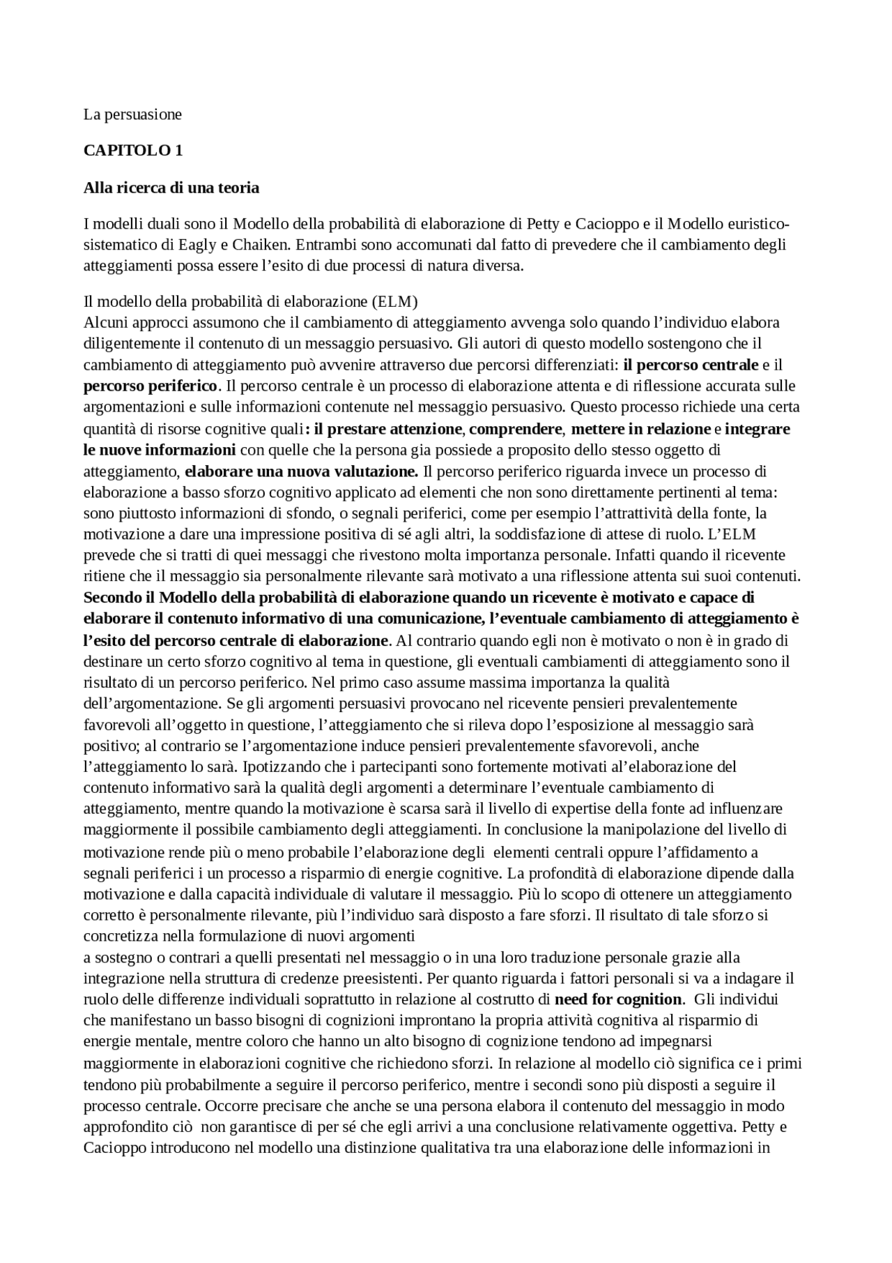 La Persuasione Di N Cavazza Docsity