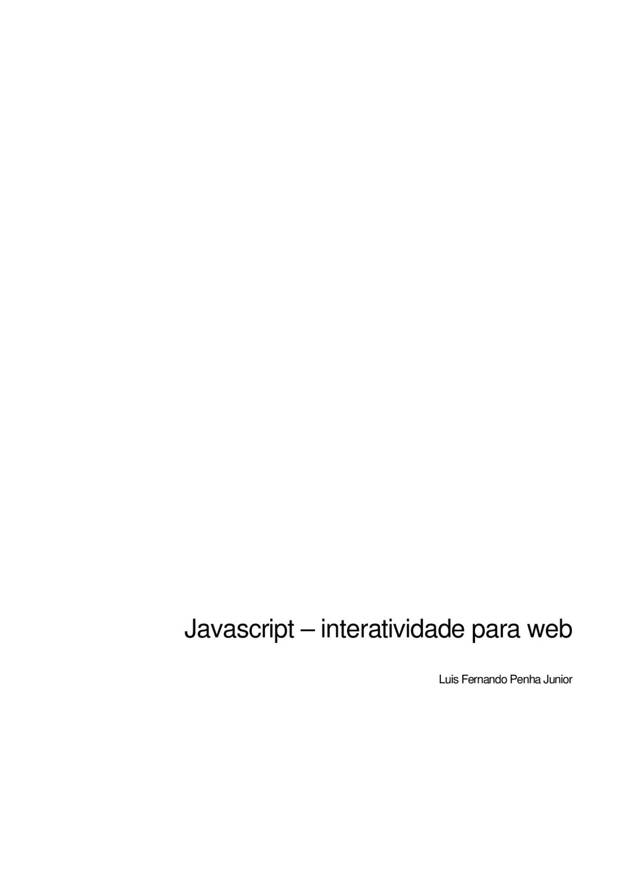 Javascript Interatividade Para Web Docsity