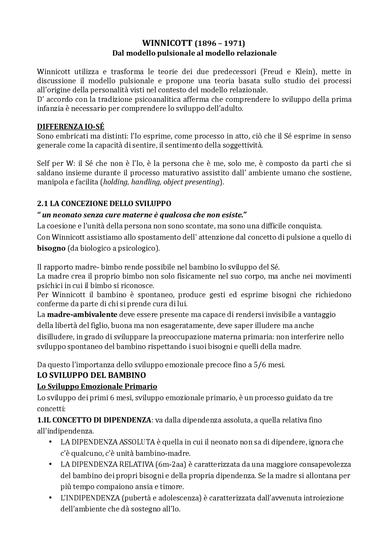 Psicologia Evolutiva Docsity