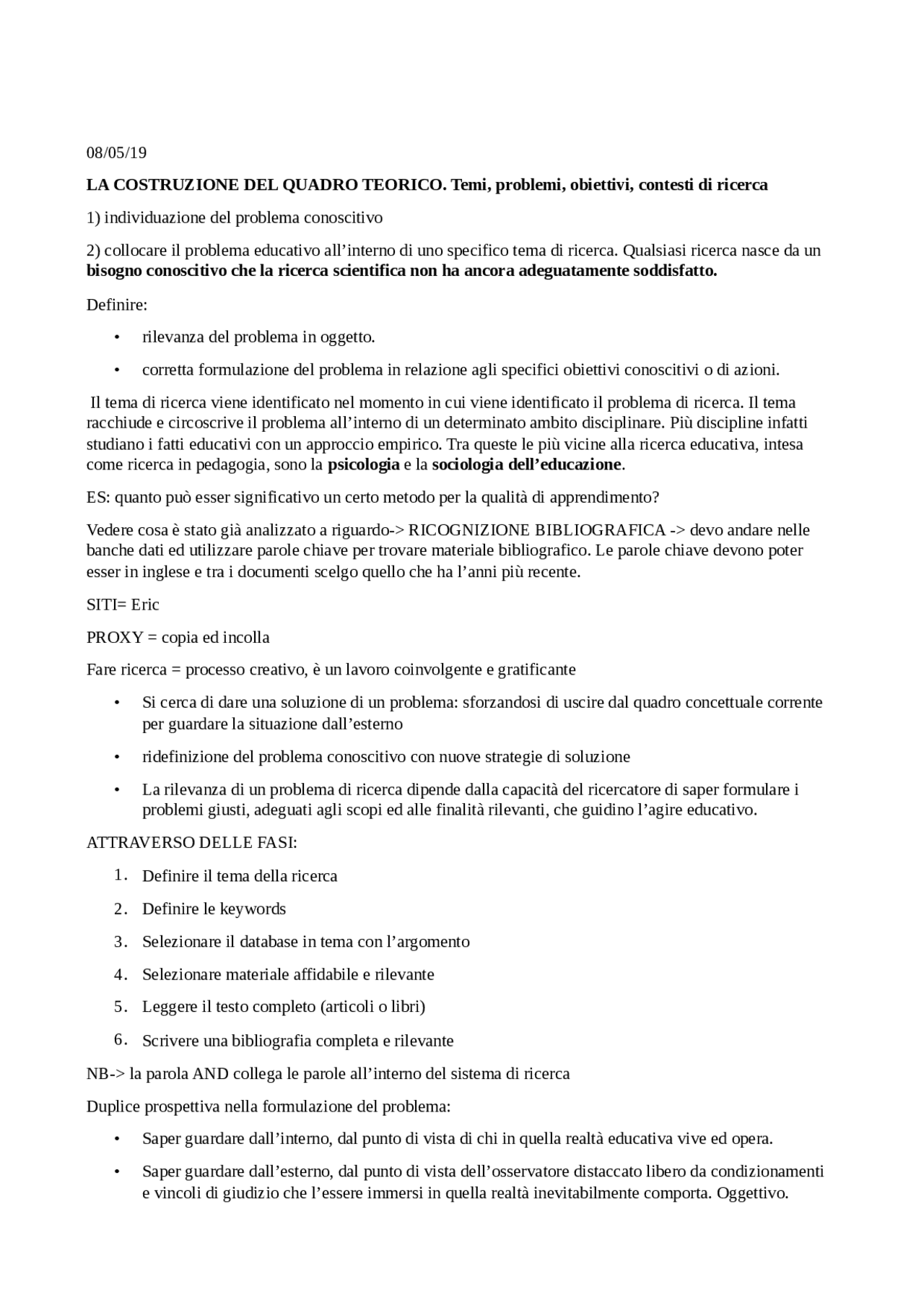 Appunti Di Ricerca Educativa Prof Biasutti Appunti Di Modelli E