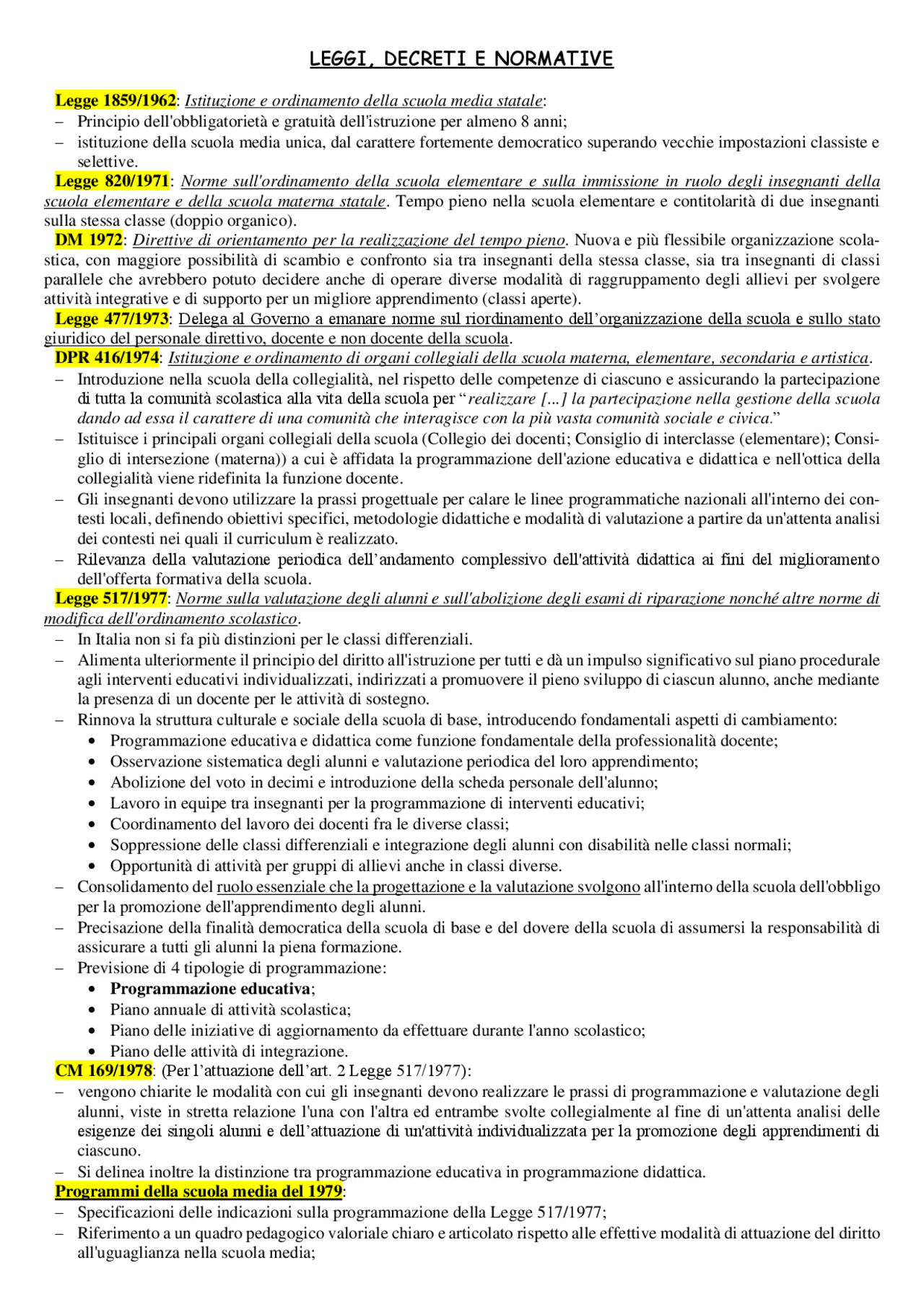 Appunti Progettazione E Valutazione Docsity
