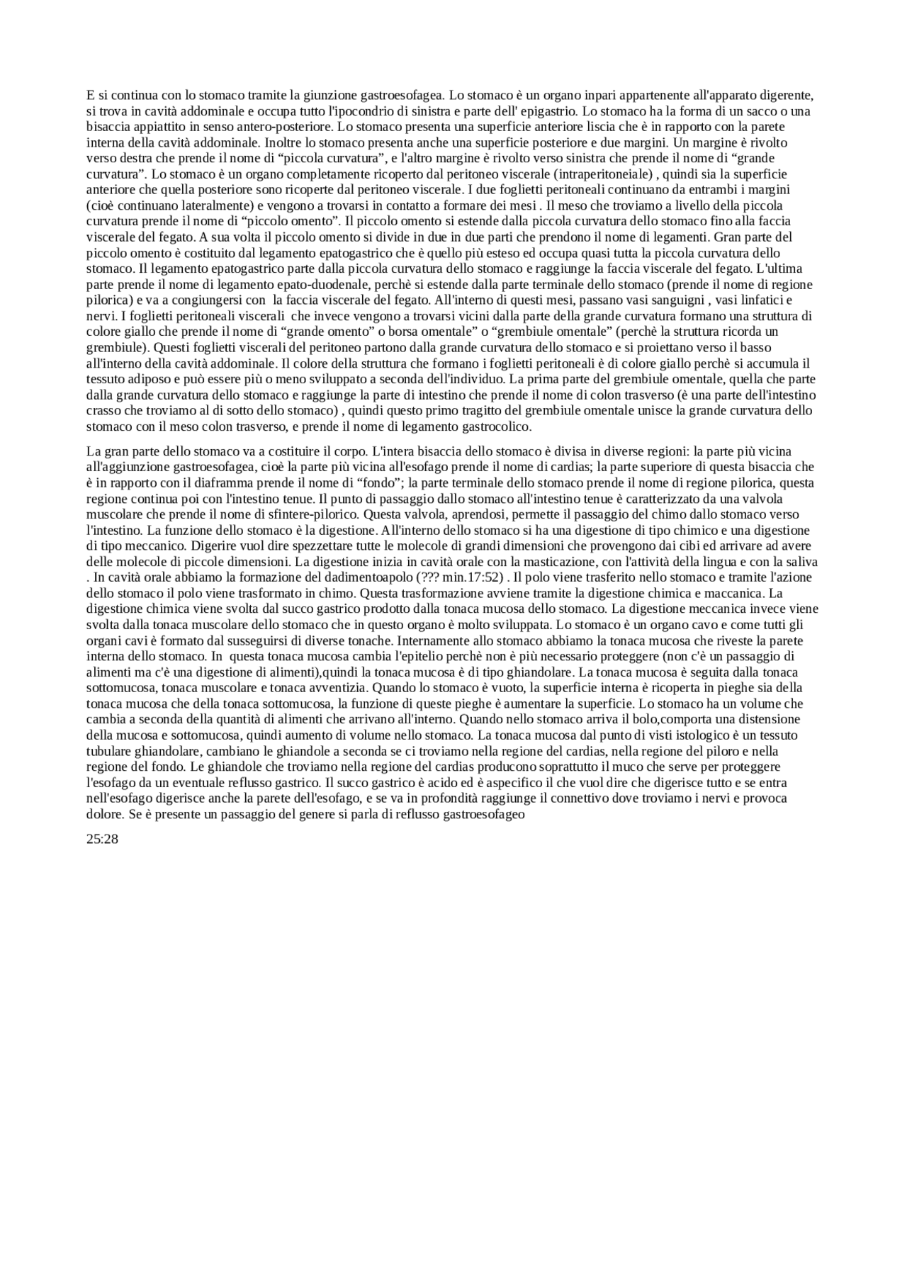 Anatomia Scienze Motorie Docsity