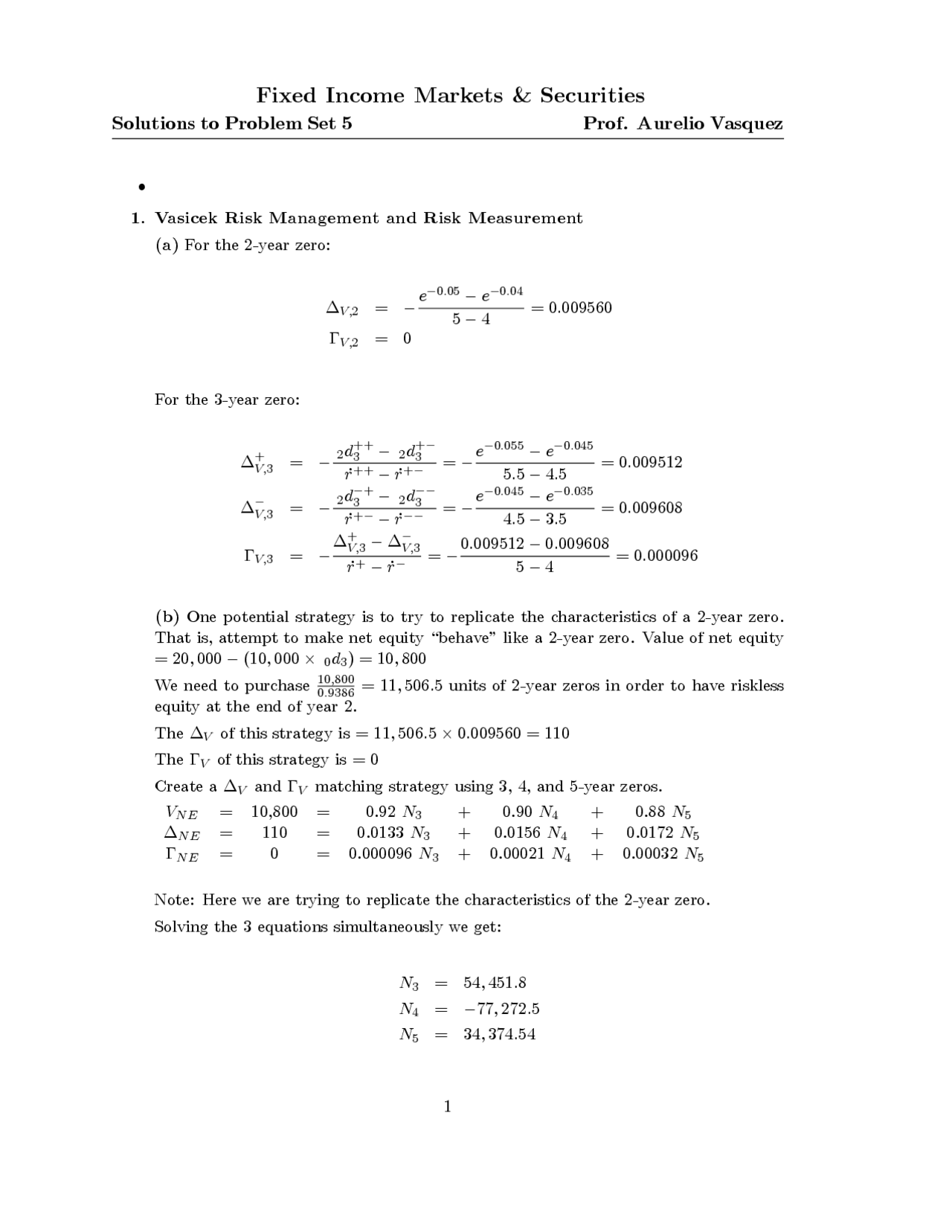 Fixed income introduction course - Docsity