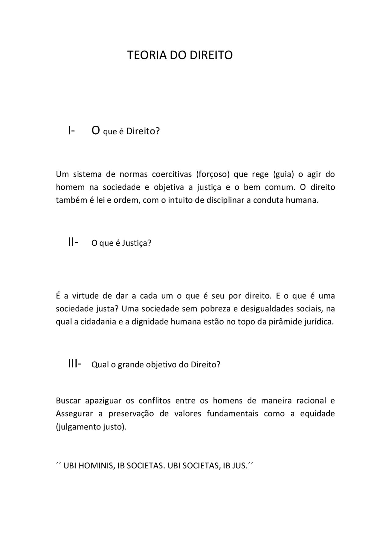 Teoria Geral Do Direito Docsity