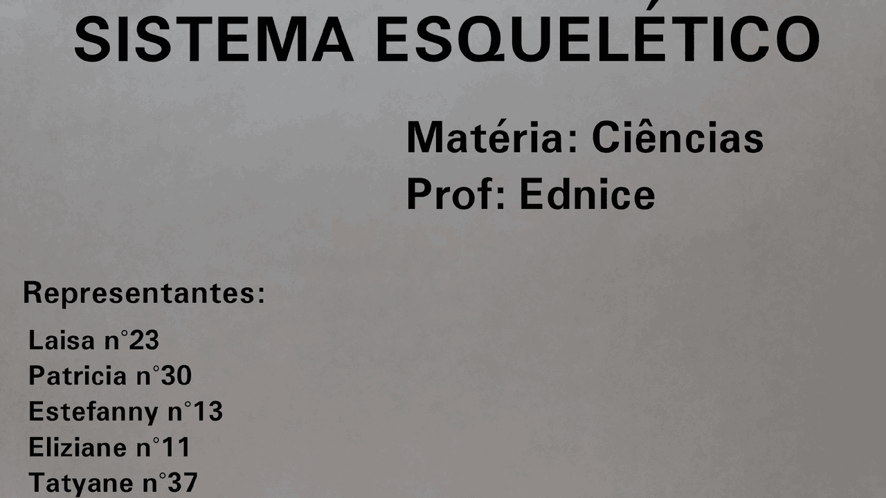 Sistema Esquelético Seminário Docsity