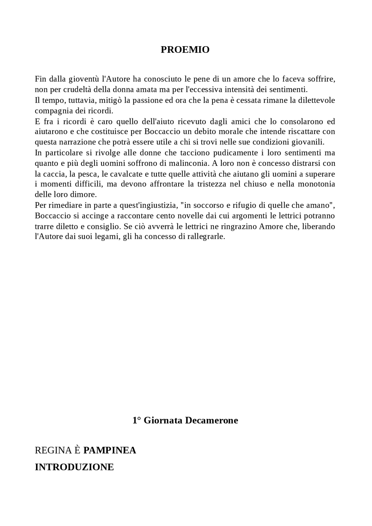 Riassunto Di Tutto Il Decameron Docsity