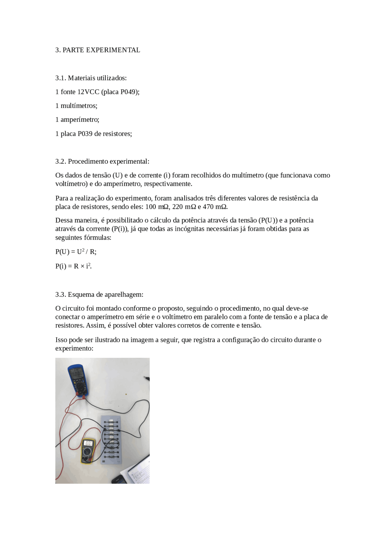 Relatorio Eletricidade Basuca Docsity