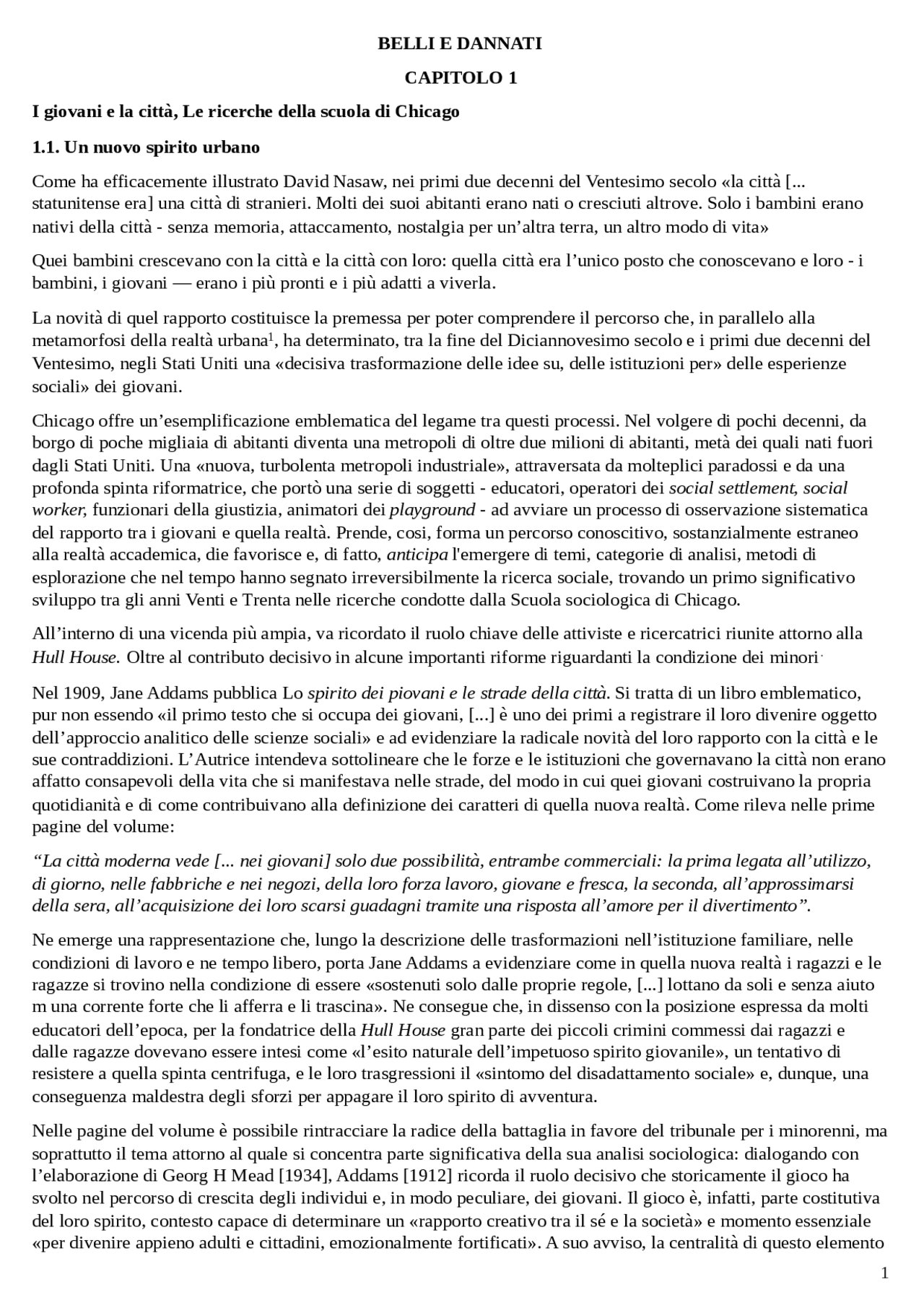 Belli E Dannati Mmerico Docsity