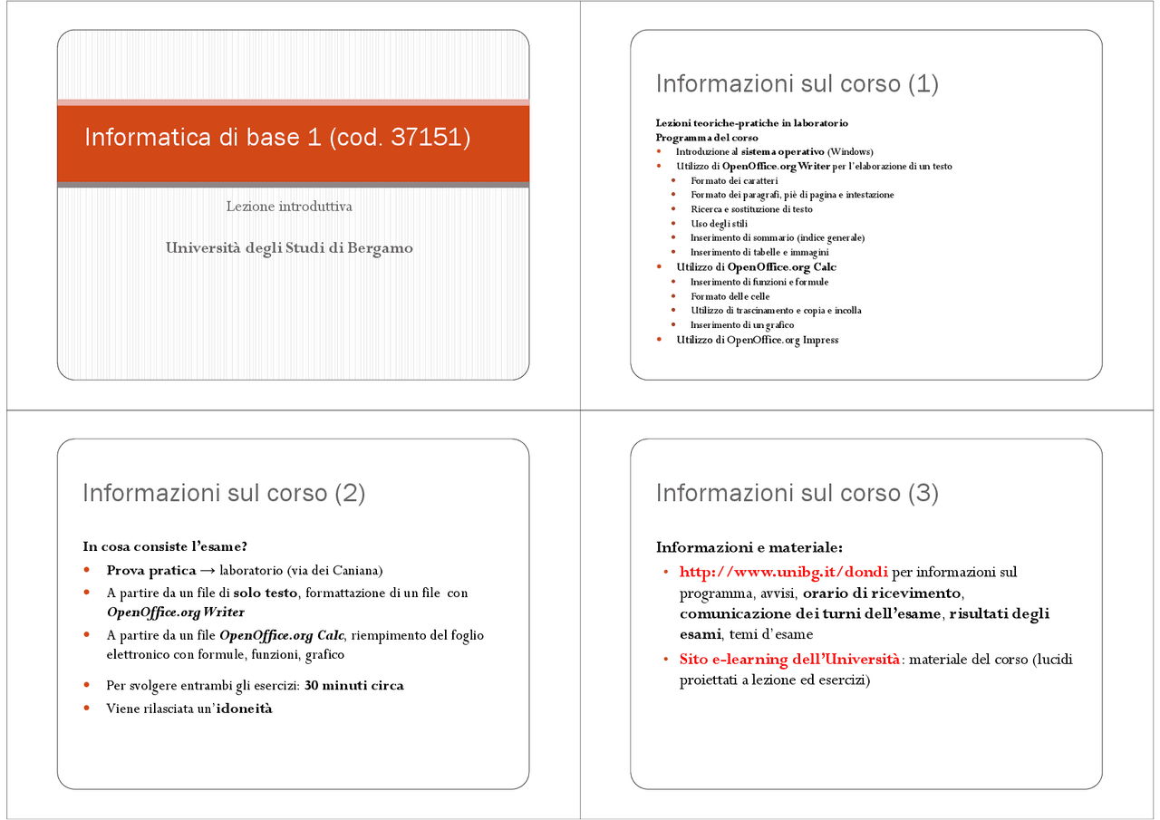 Idoneità Di Informatica Lezione 1 Docsity