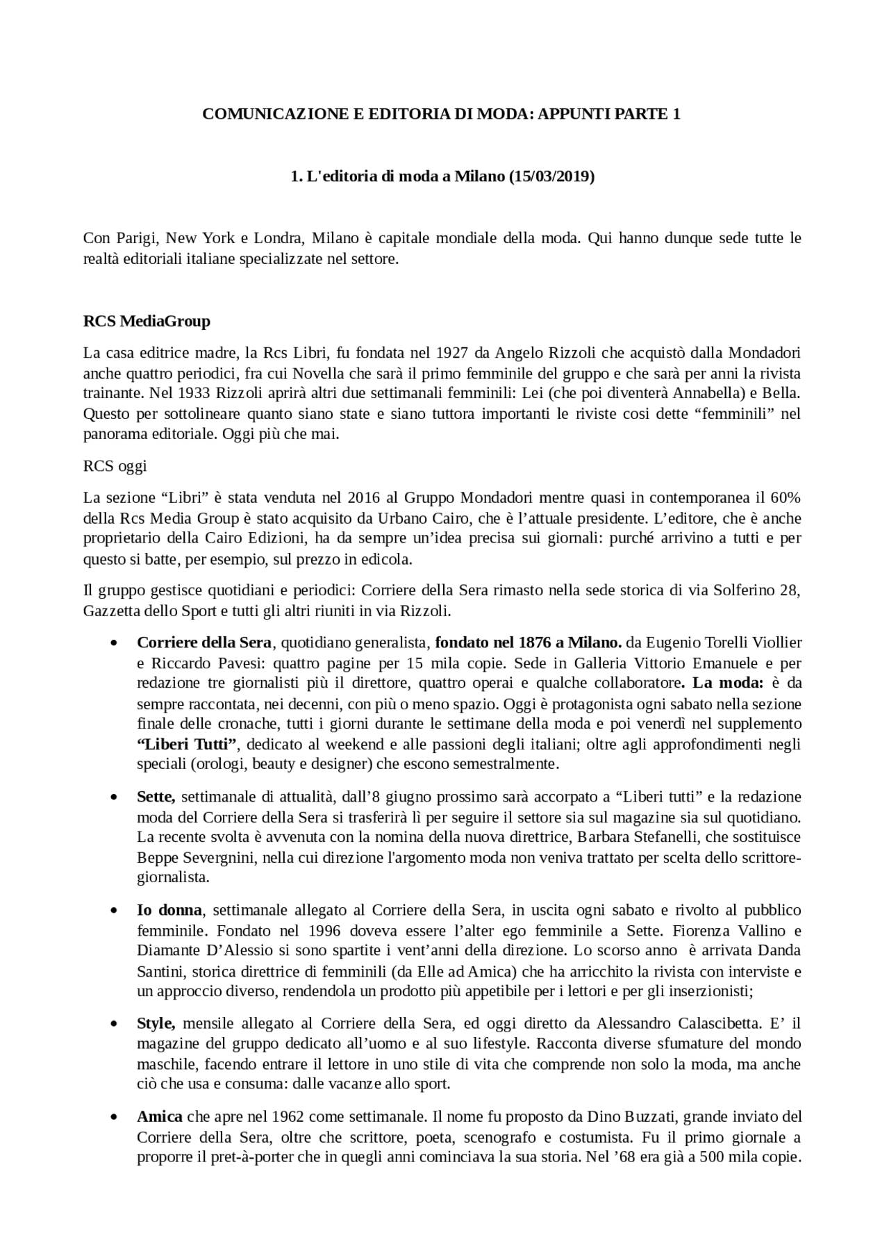 Appunti Comunicazione E Editoria Di Moda Parte 1 Docsity