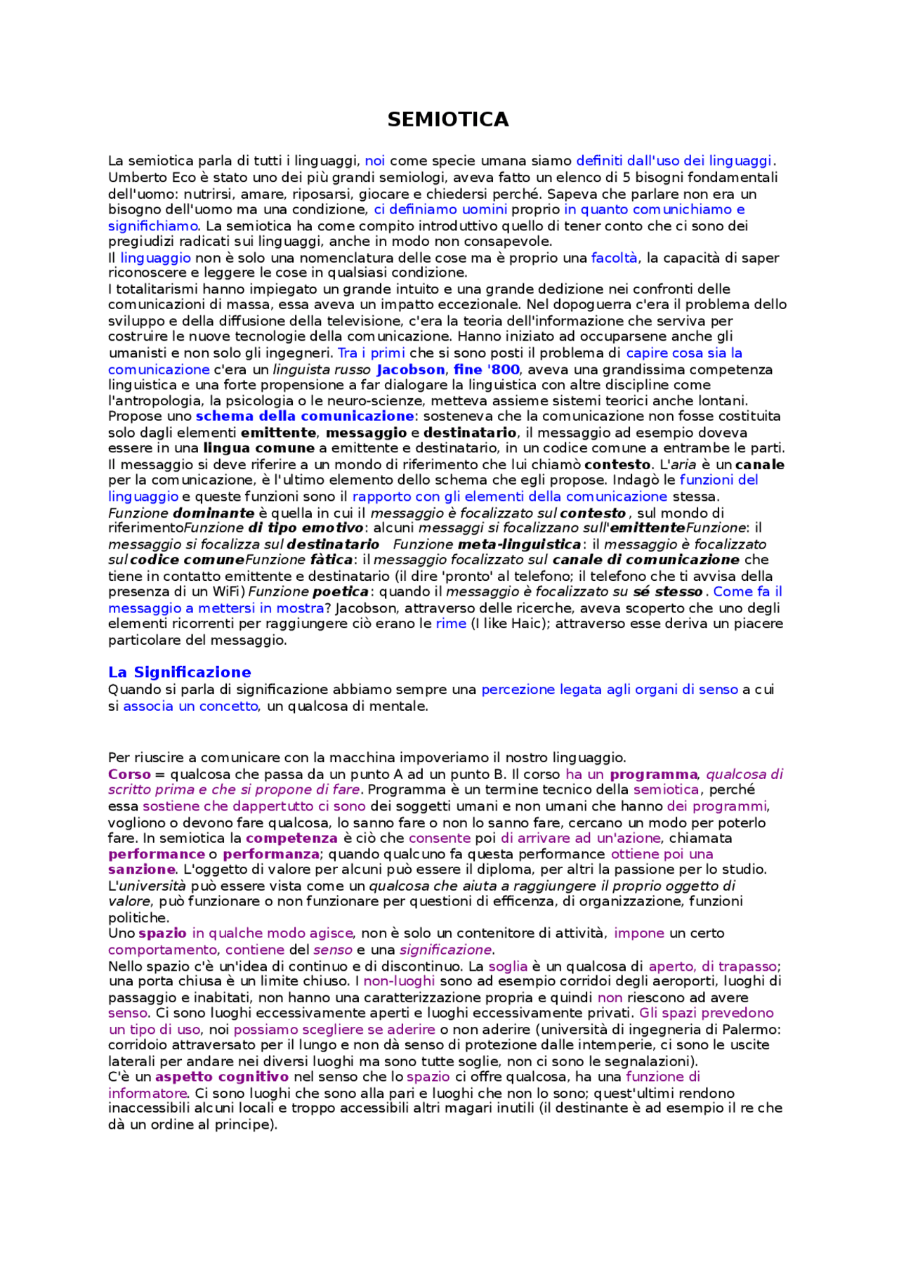 Le Basi Della Semiotica Docsity