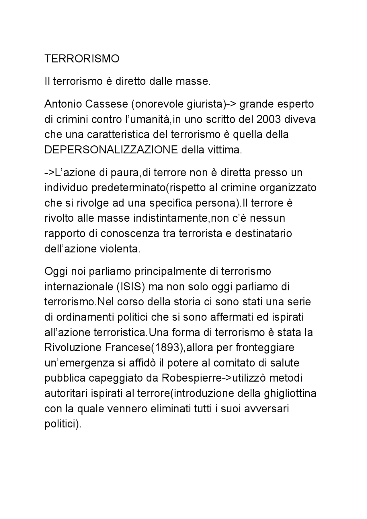Terrorismo Spy Investigation Docsity