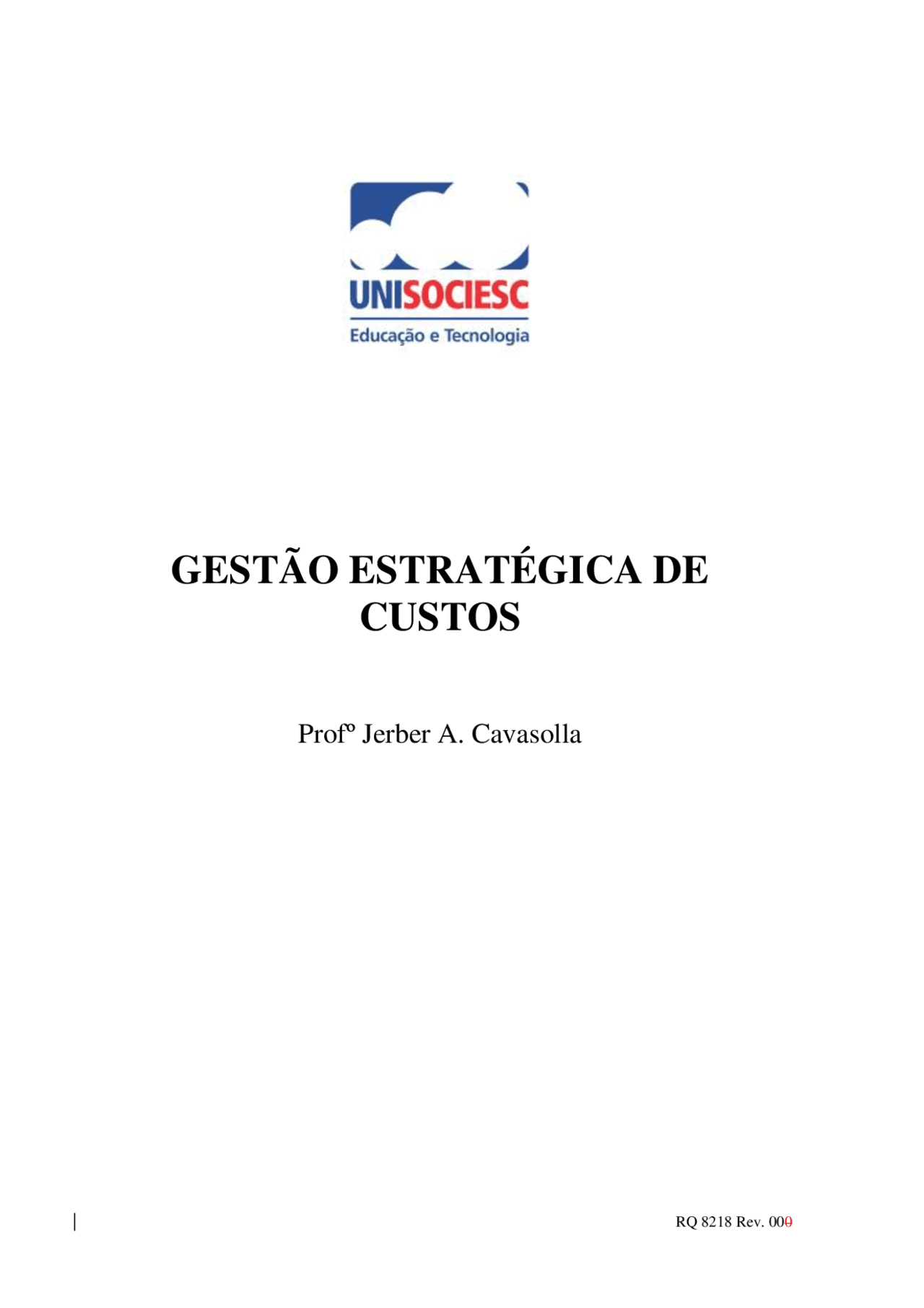 Apostila Gestão De Custos Docsity