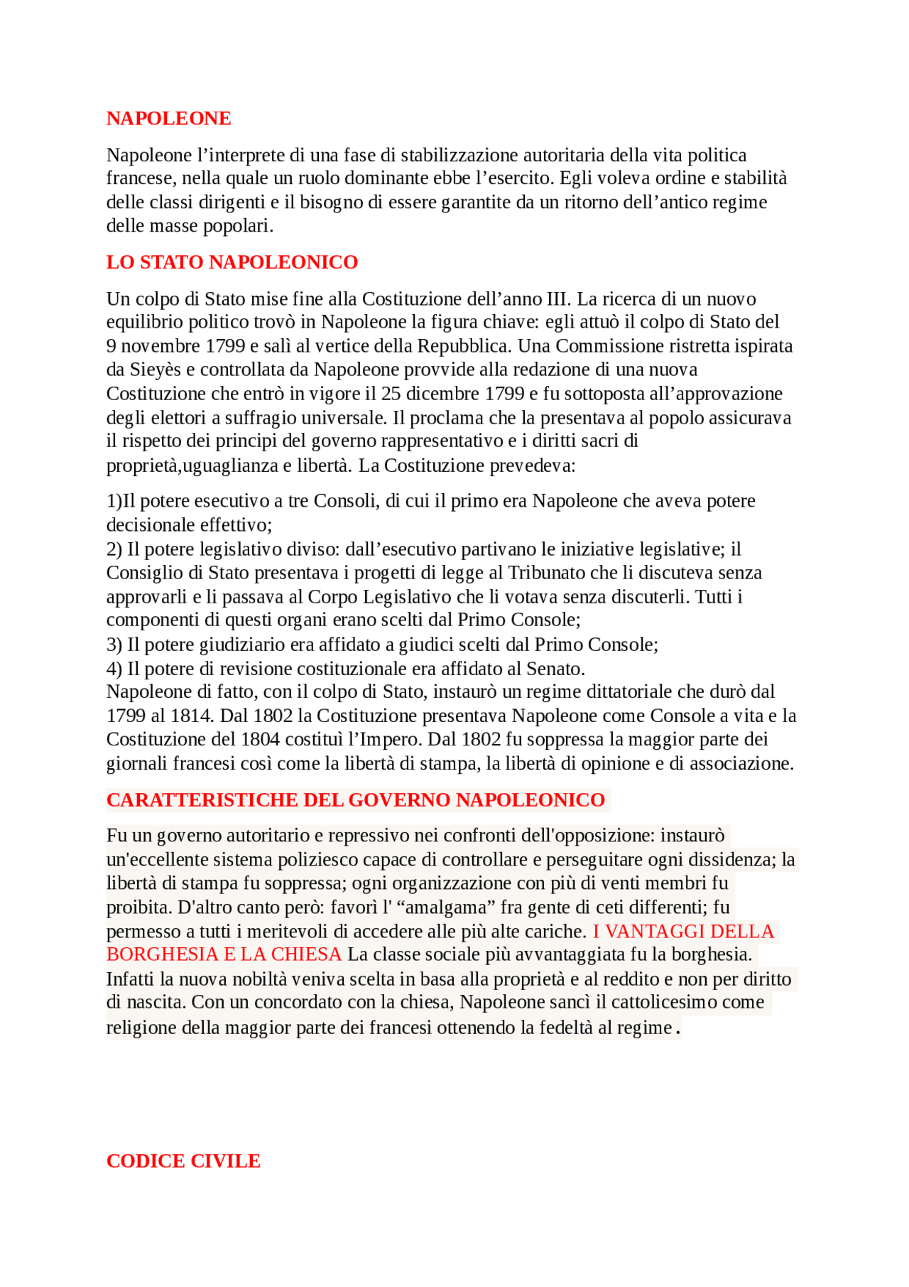 Napoleone Appunti Di Storia Docsity