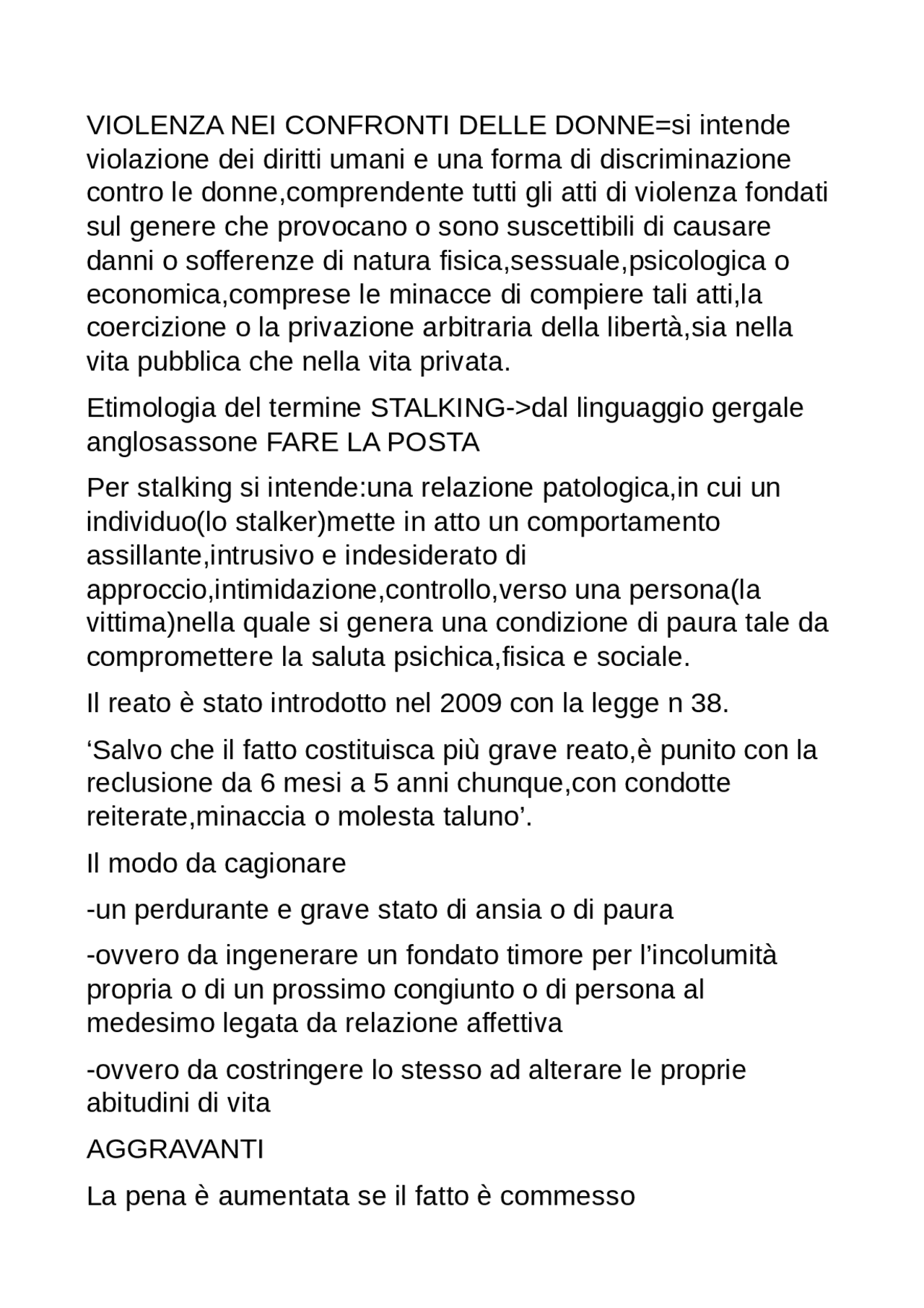 Violenza Nei Confronti Delle Donne Docsity