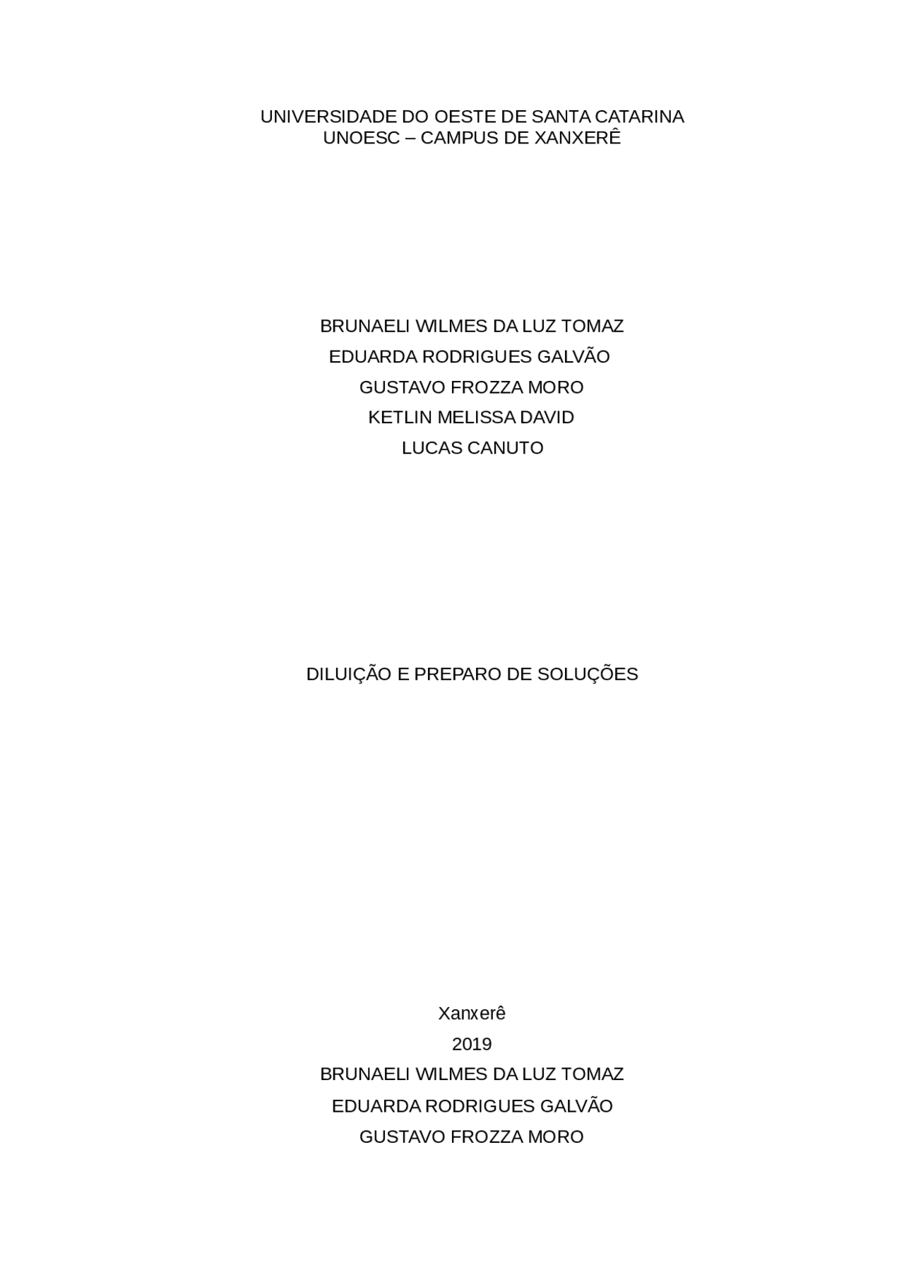 Diluição E Preparo De Soluções Docsity