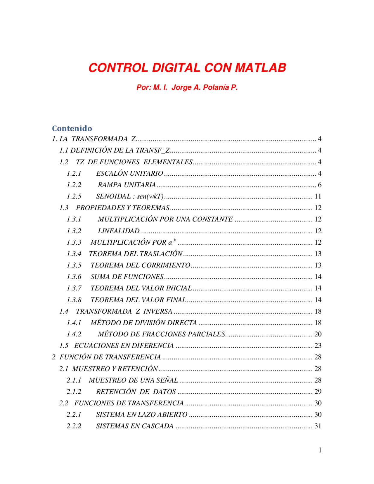 Control Digital Con Matlab Docsity