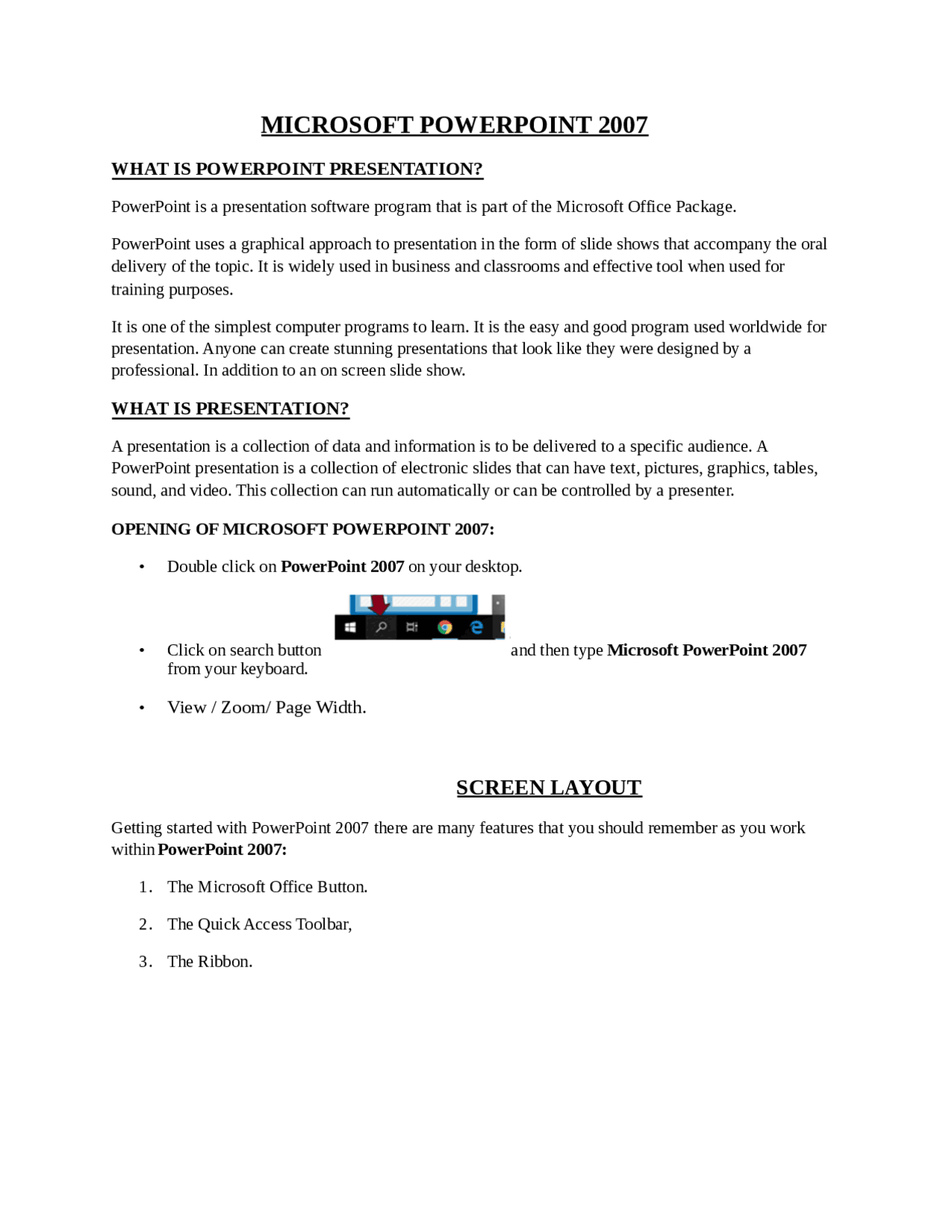 Microsoft Powerpoint Docsity