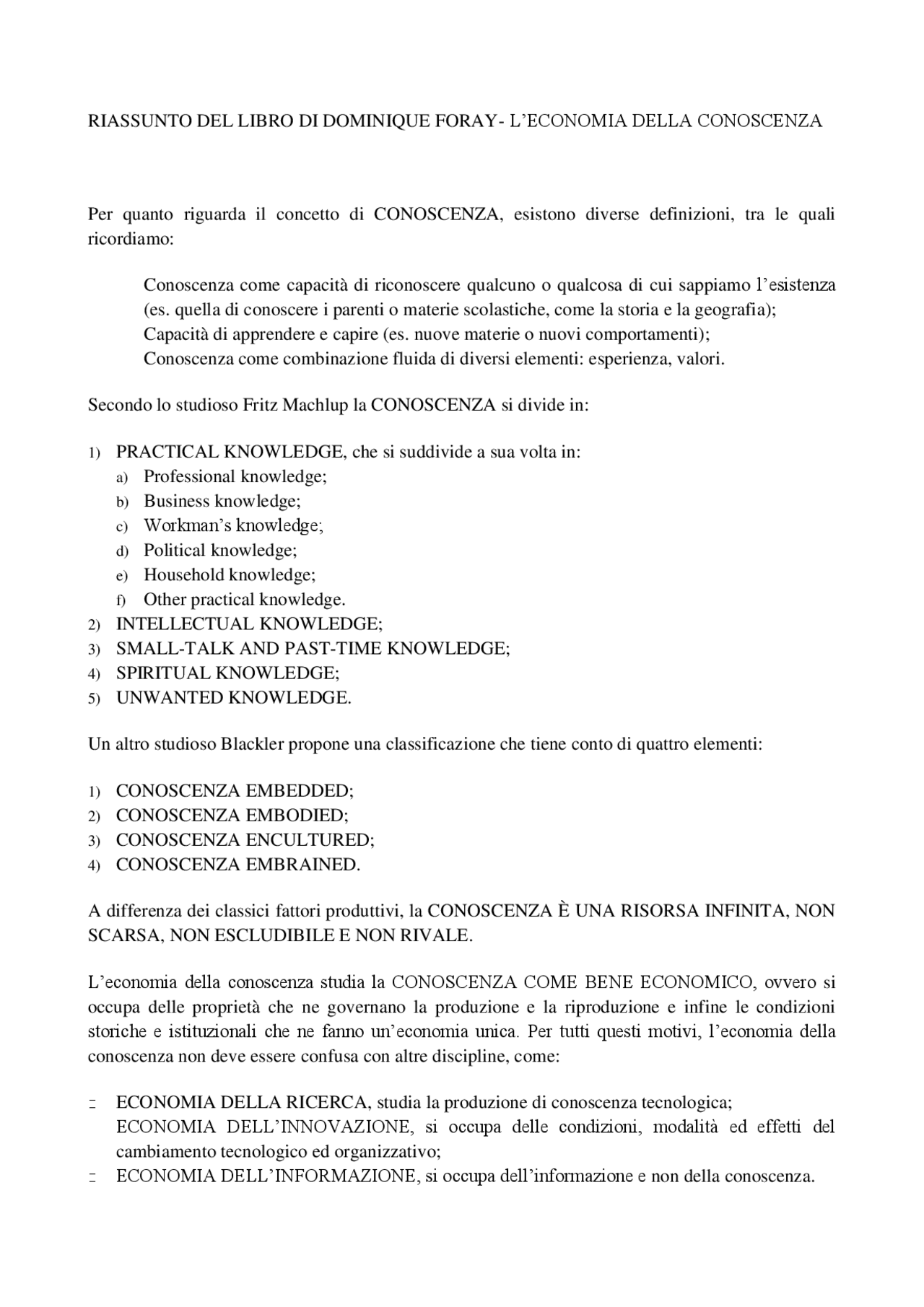 Dominique Foray - L'economia della conoscenza/ Shilling e Izzo ...