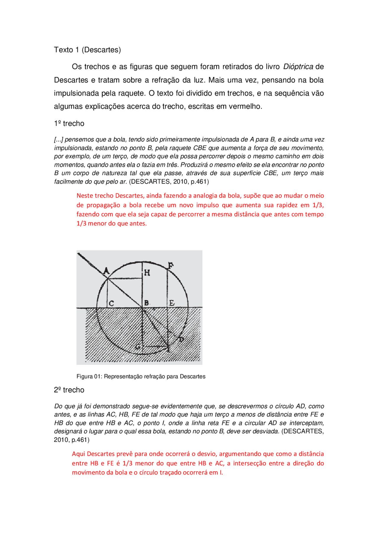 Refração Da Luz Abordagem Histórica Docsity