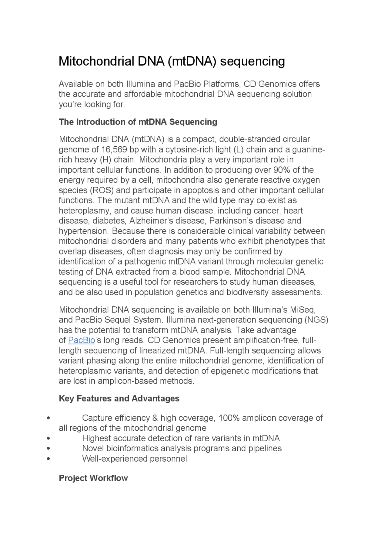 Mitochondrial dna testing - Docsity