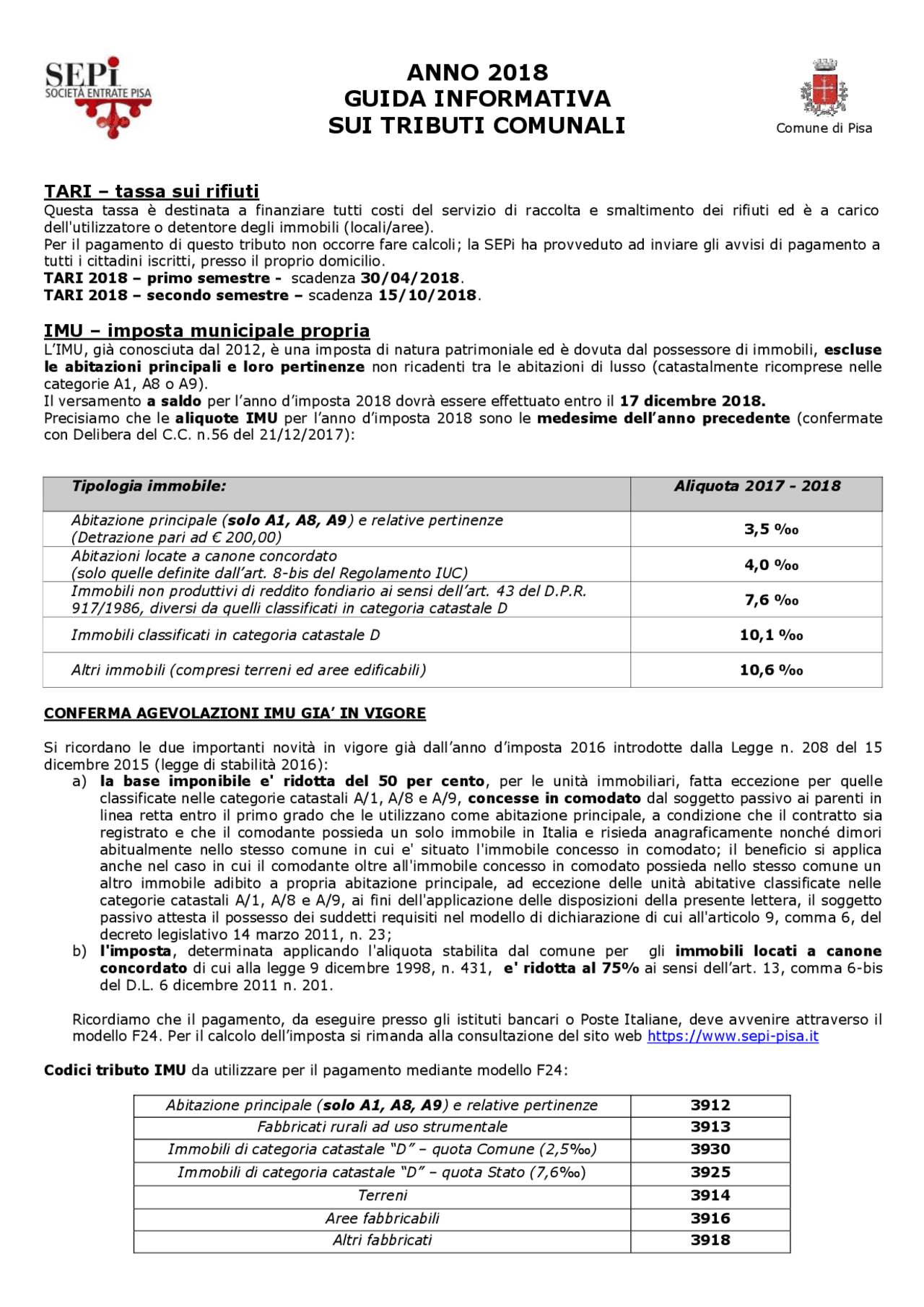 Guida Tasse Tari Imu Docsity