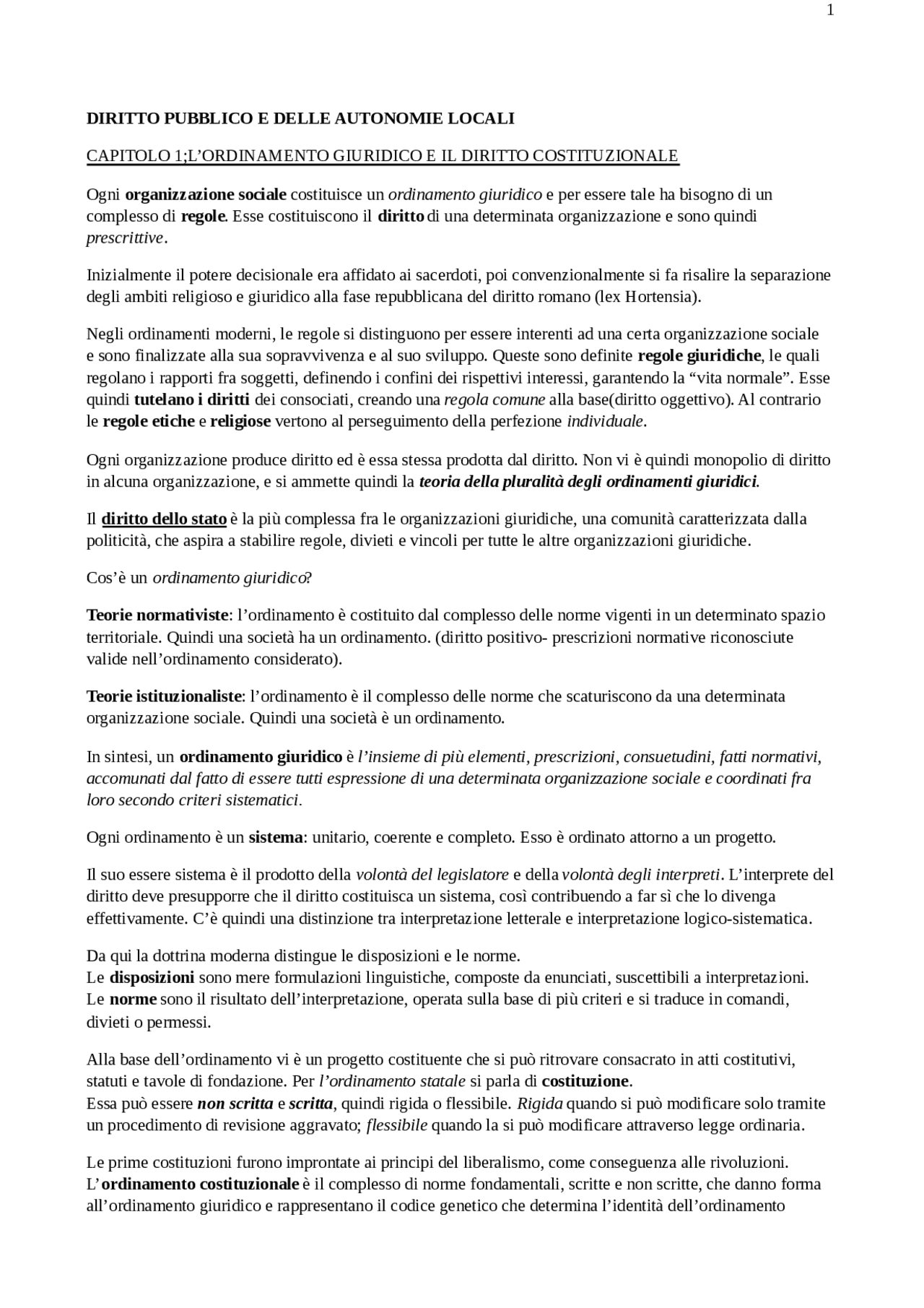 Riassunto Diritto Pubblico Docsity