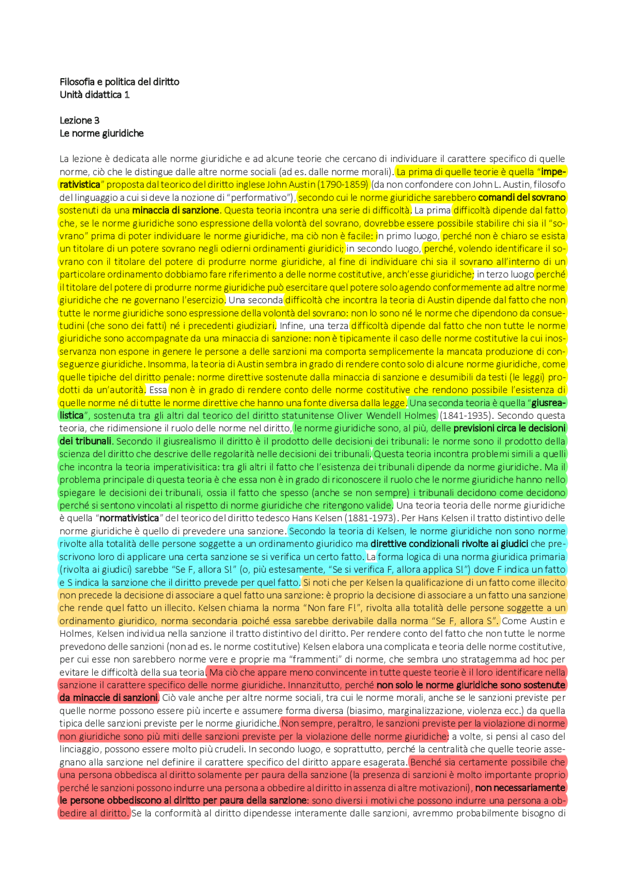 Riassunto Lezione 3 Filosofia Del Diritto Prof Riva Docsity