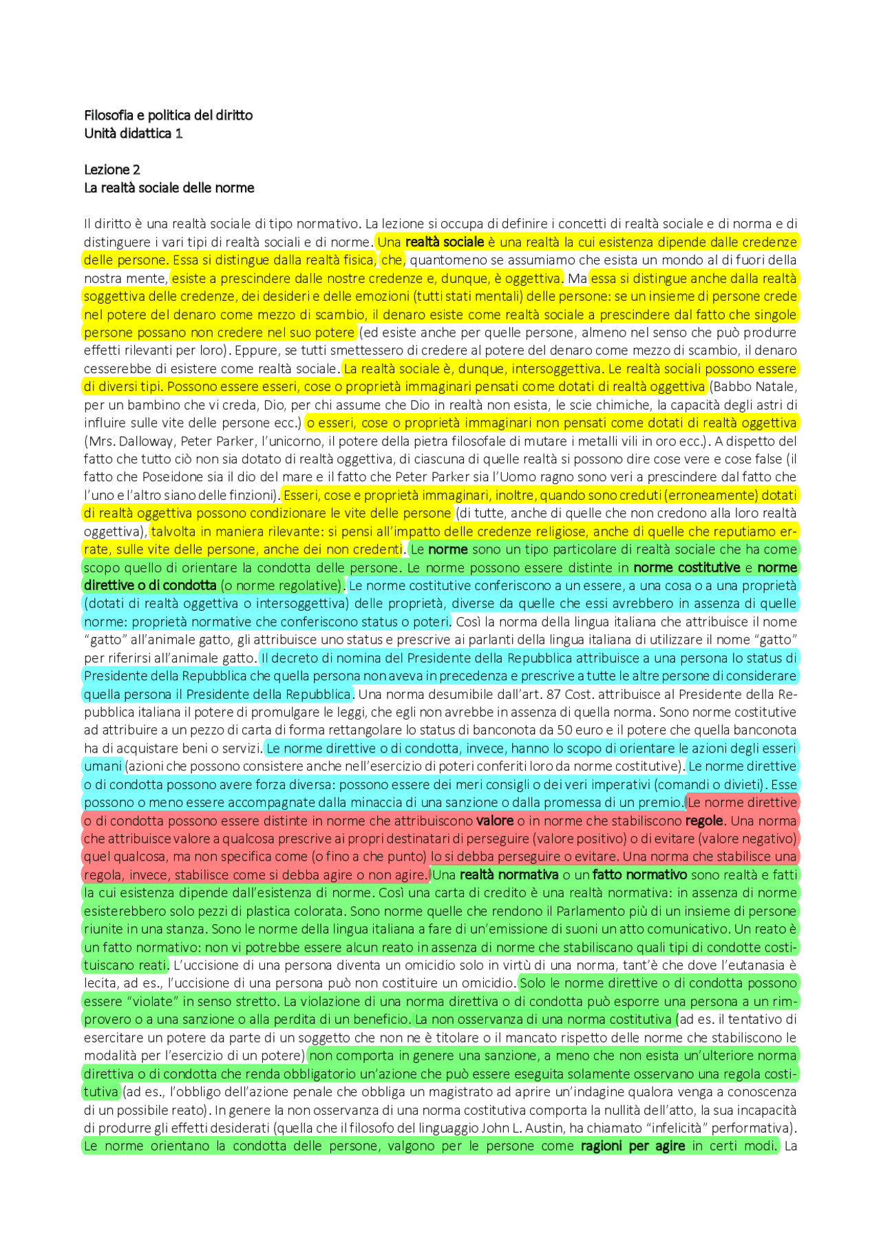 Riassunto Lezione 2 Filosofia Del Diritto Prof Riva Docsity