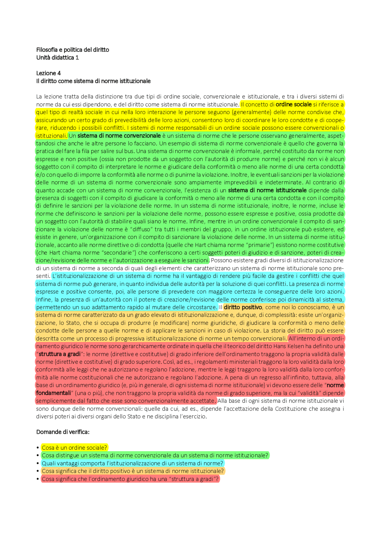 Riassunto Lezione 4 Filosofia Del Diritto Prof Riva Docsity