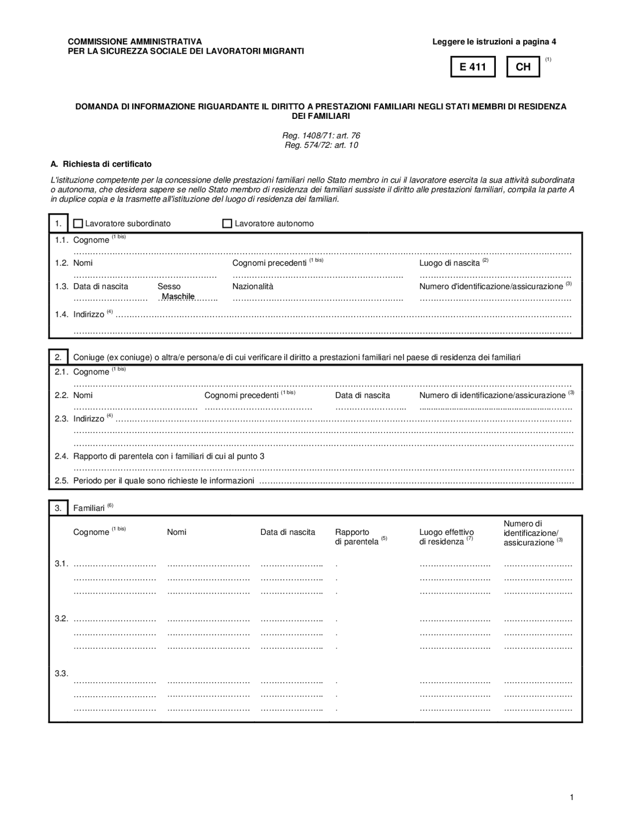 MODELLO E411 (RICHIESTA ASSEGNI ESTERI) | Appunti di Economia Politica ...