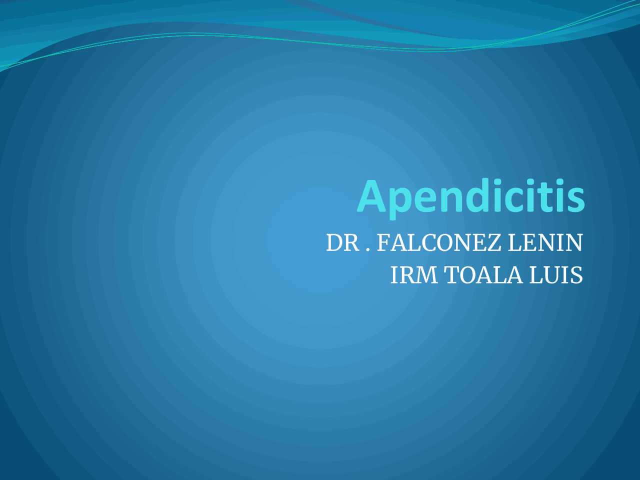 Diapositivas Apendicitis Docsity