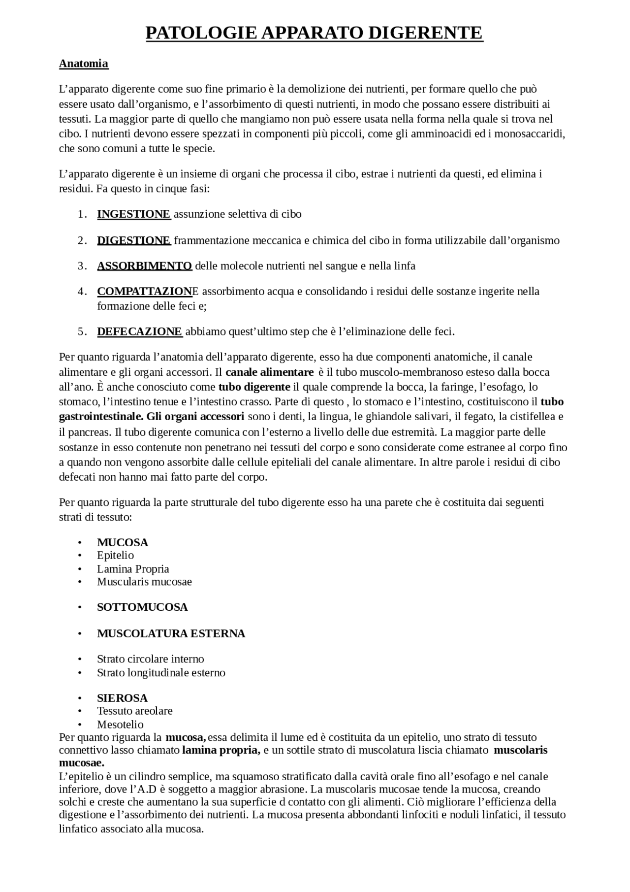 Anatomia Patologica Docsity
