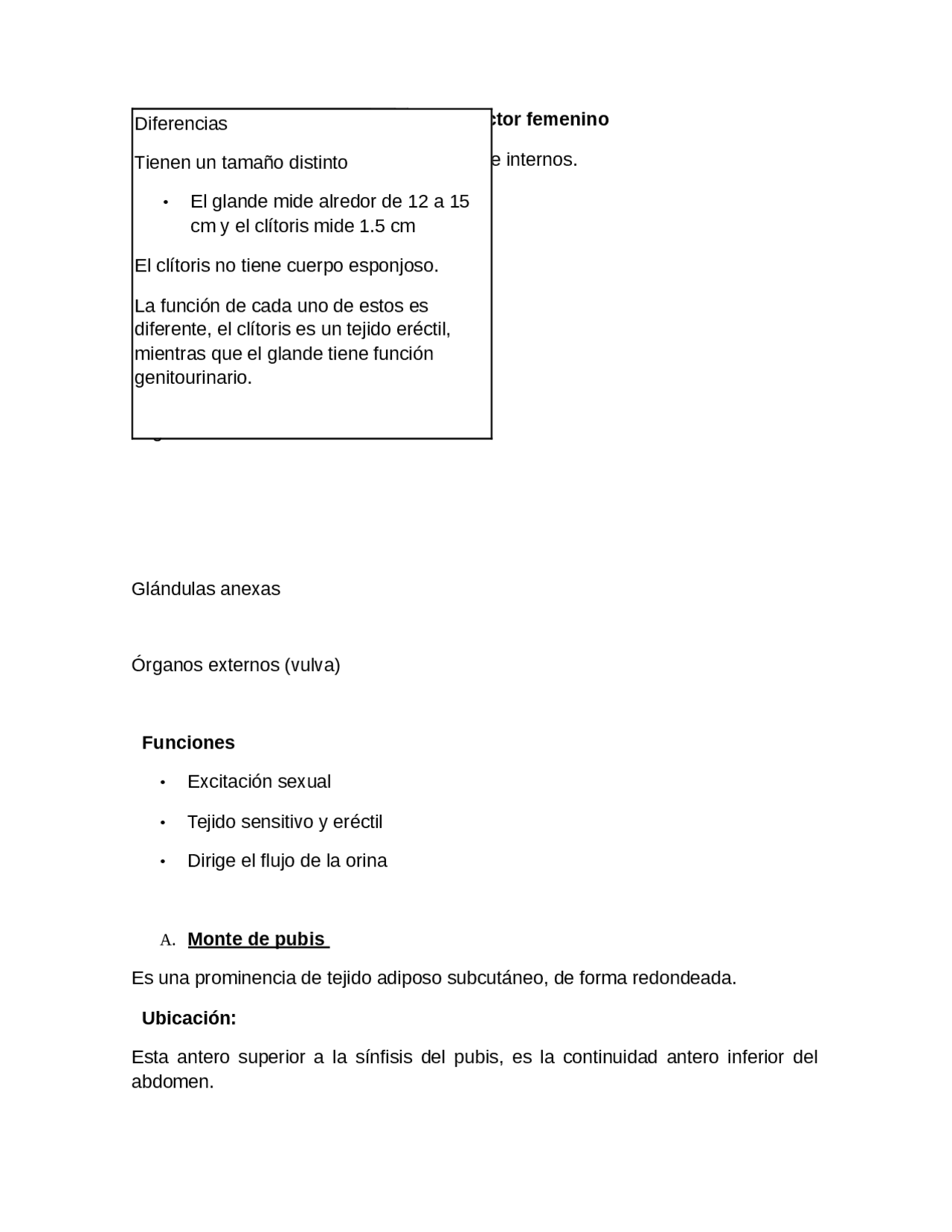 Aparato Reproductor Femenino Docsity