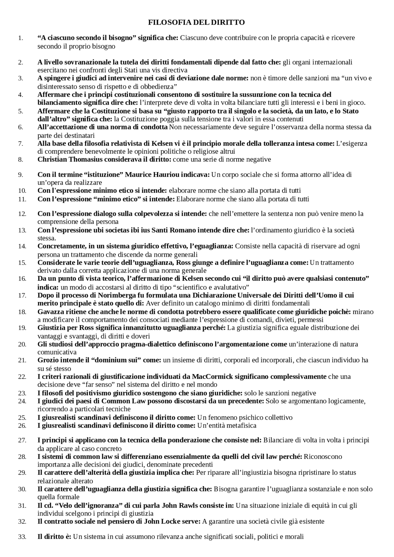 Filosofia Del Diritto Docsity