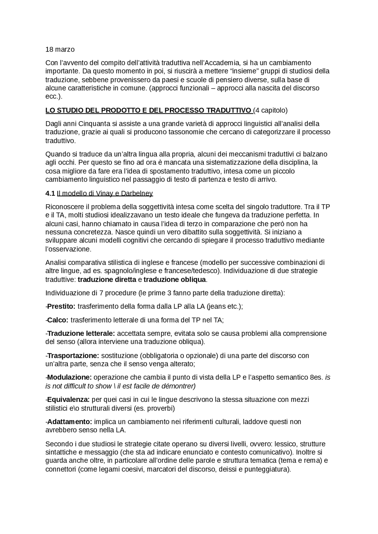 18 Marzo Appunti Professoressa Mancini Docsity