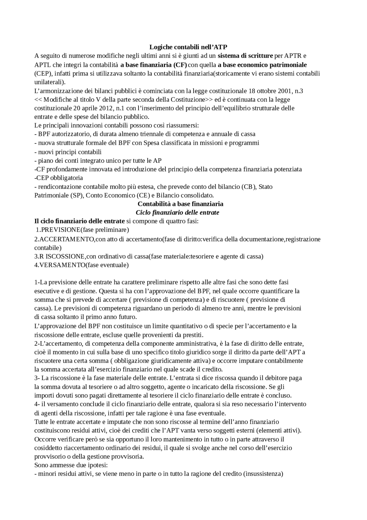 Economia Delle Ap Appunti Da Ripasso Docsity