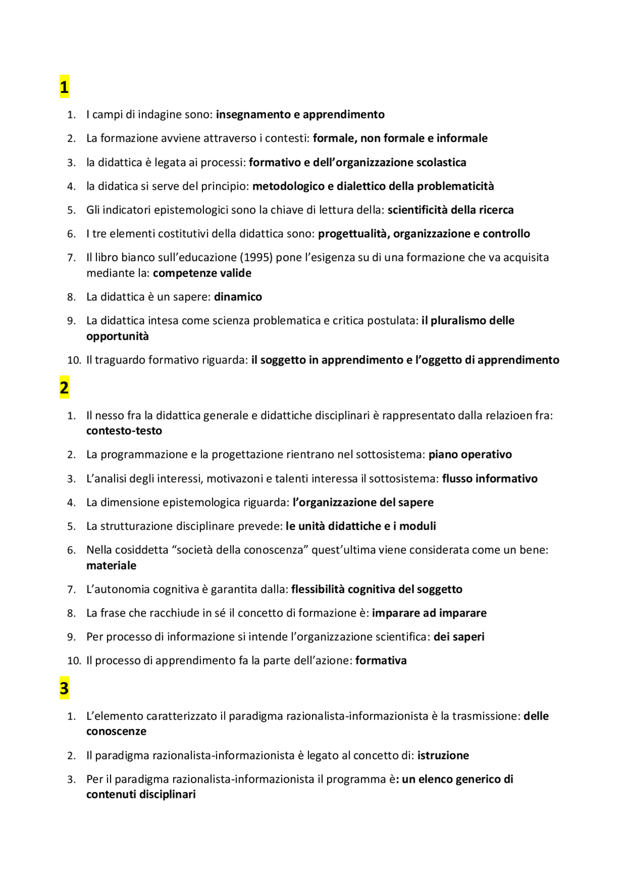Didattica Generale Università Telematica Pegaso Docsity
