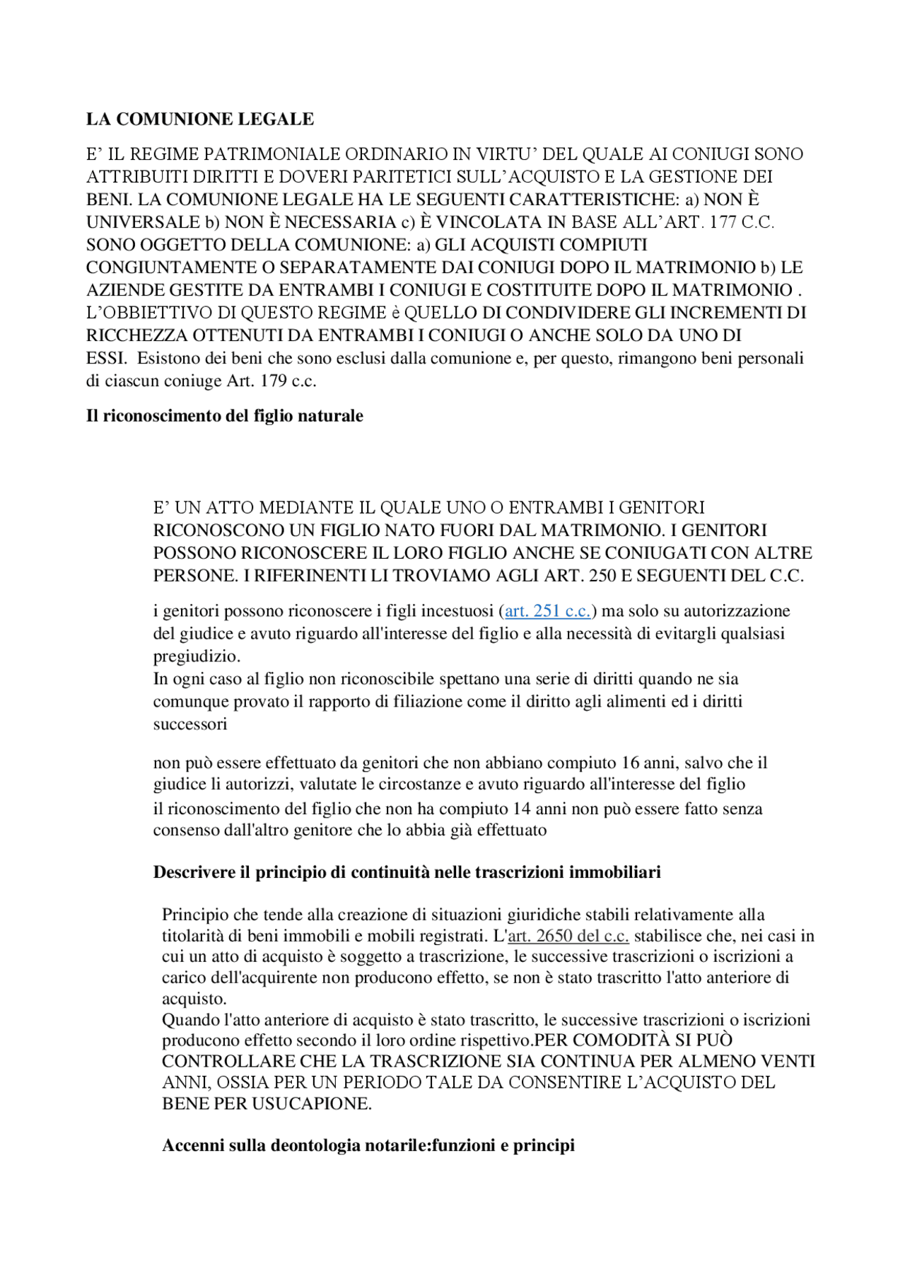 Paniere Ecampus Diritto Privato Proftodini Risposte Aperte Docsity